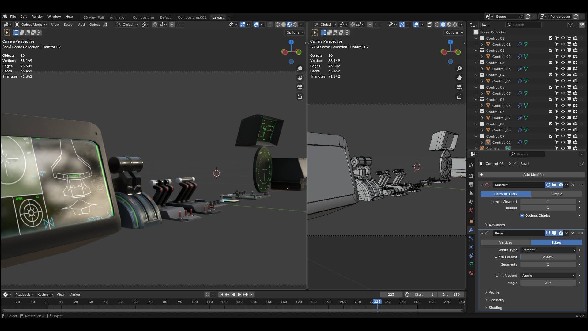 Fighter Jet Cockpit Control Panel - 3D Model by VRTOON