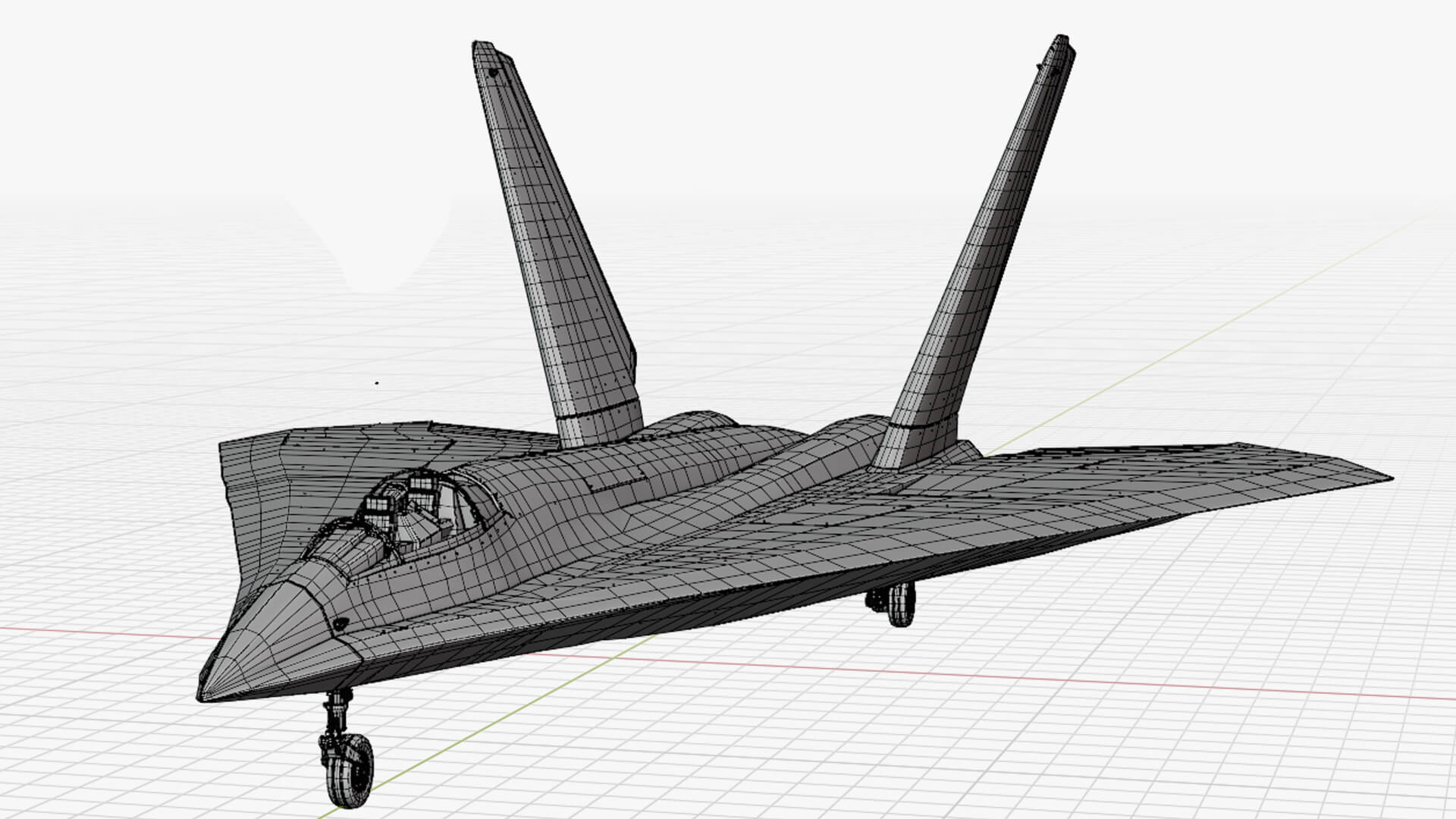 Stealth Fighter Jet 3D Model - Futuristic Military Aircraft by VRTOON