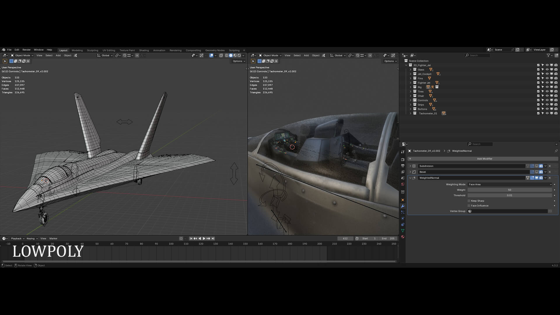 Stealth Fighter Jet 3D Model - Futuristic Military Aircraft by VRTOON