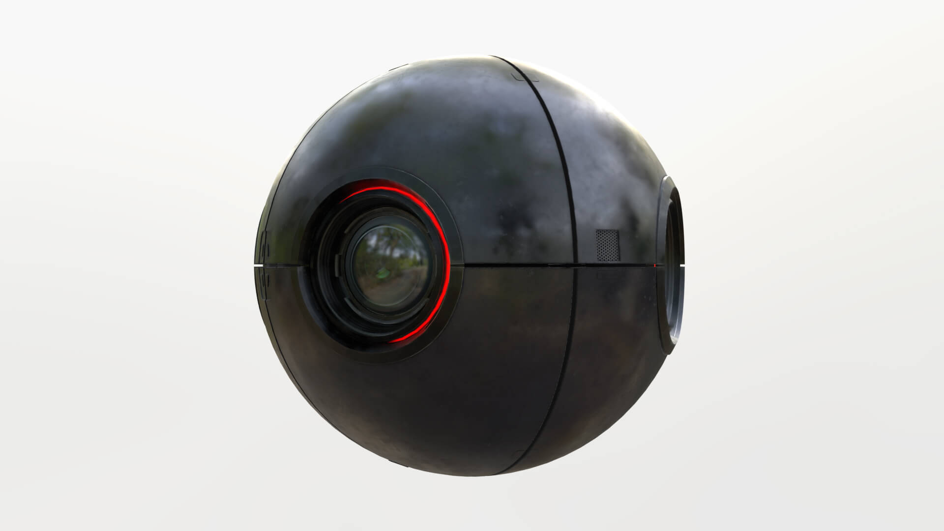 Futuristic Surveillance Drone - Spherical Sci-Fi Bot 3D Model by VRTOON