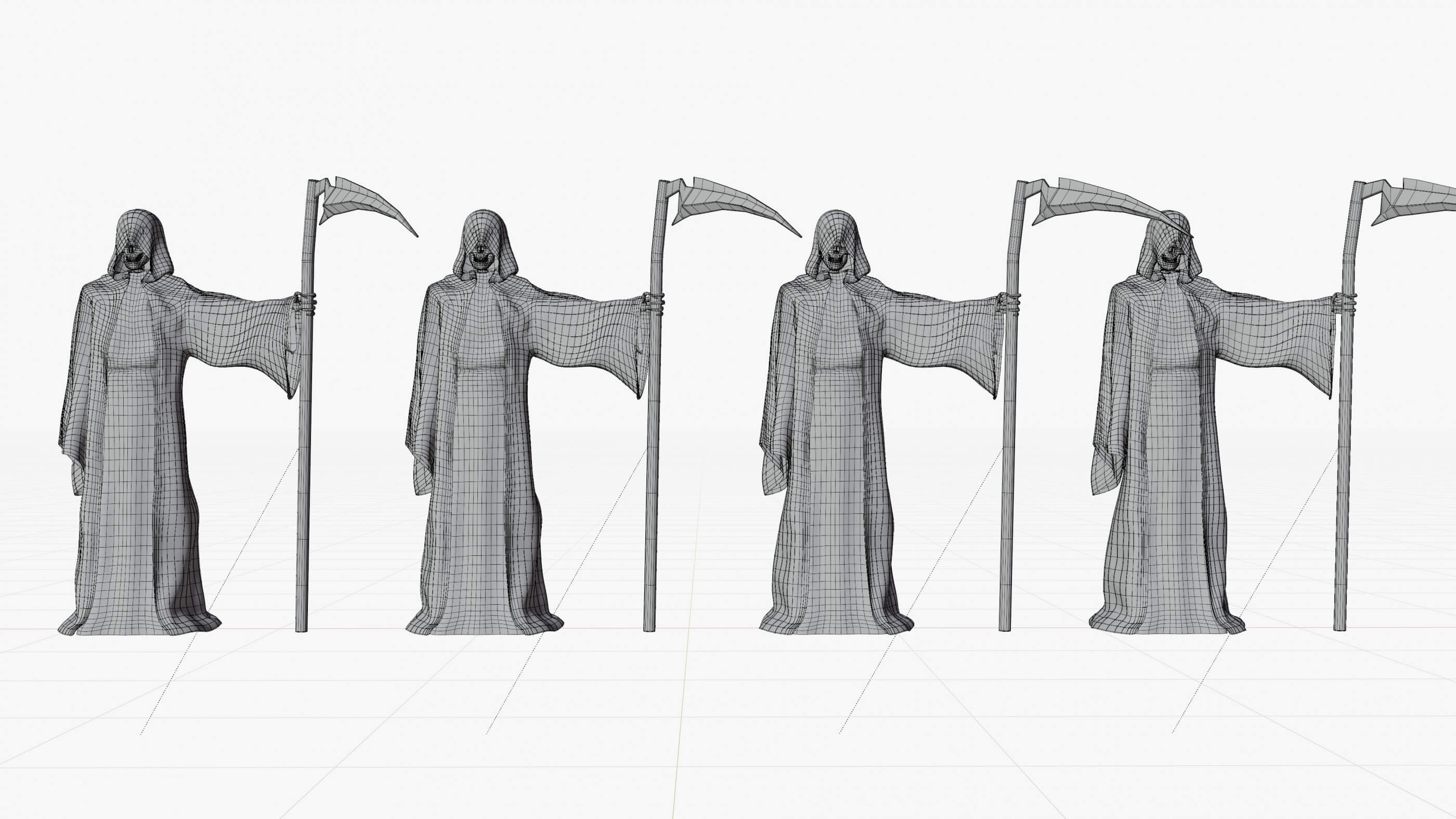 Grim Reaper Sculpture V-2 3D Model by VRTOON