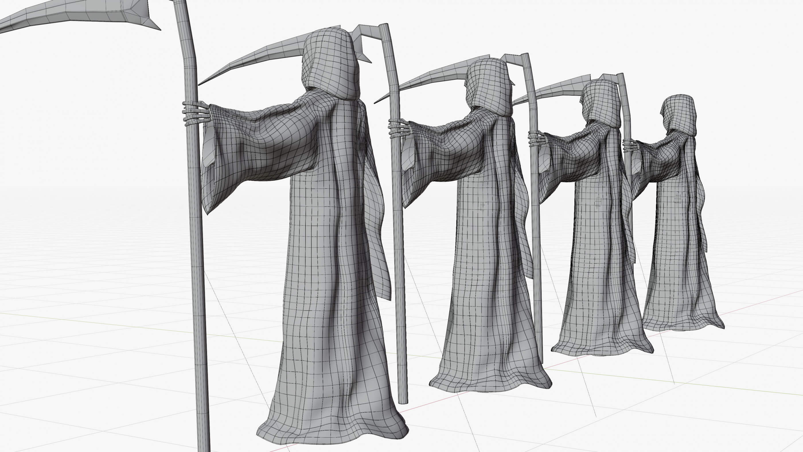 Grim Reaper Sculpture V-2 3D Model by VRTOON