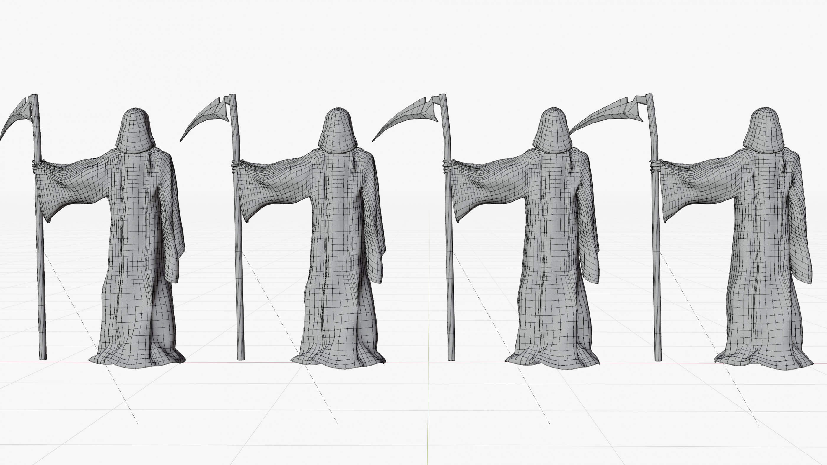 Grim Reaper Sculpture V-2 3D Model by VRTOON