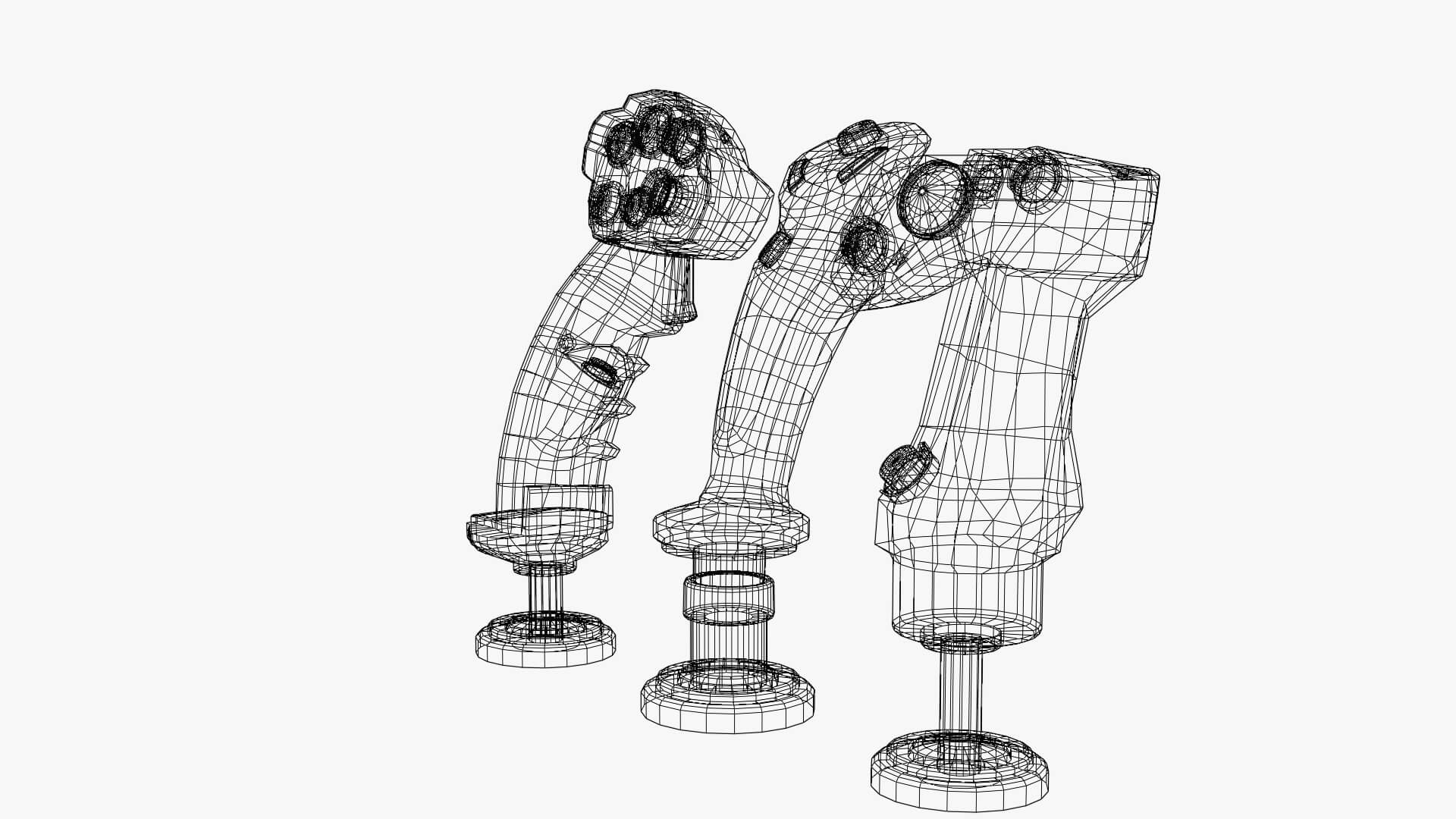 Fighter Jet Joystick or Grip - 3D Model by VRTOON