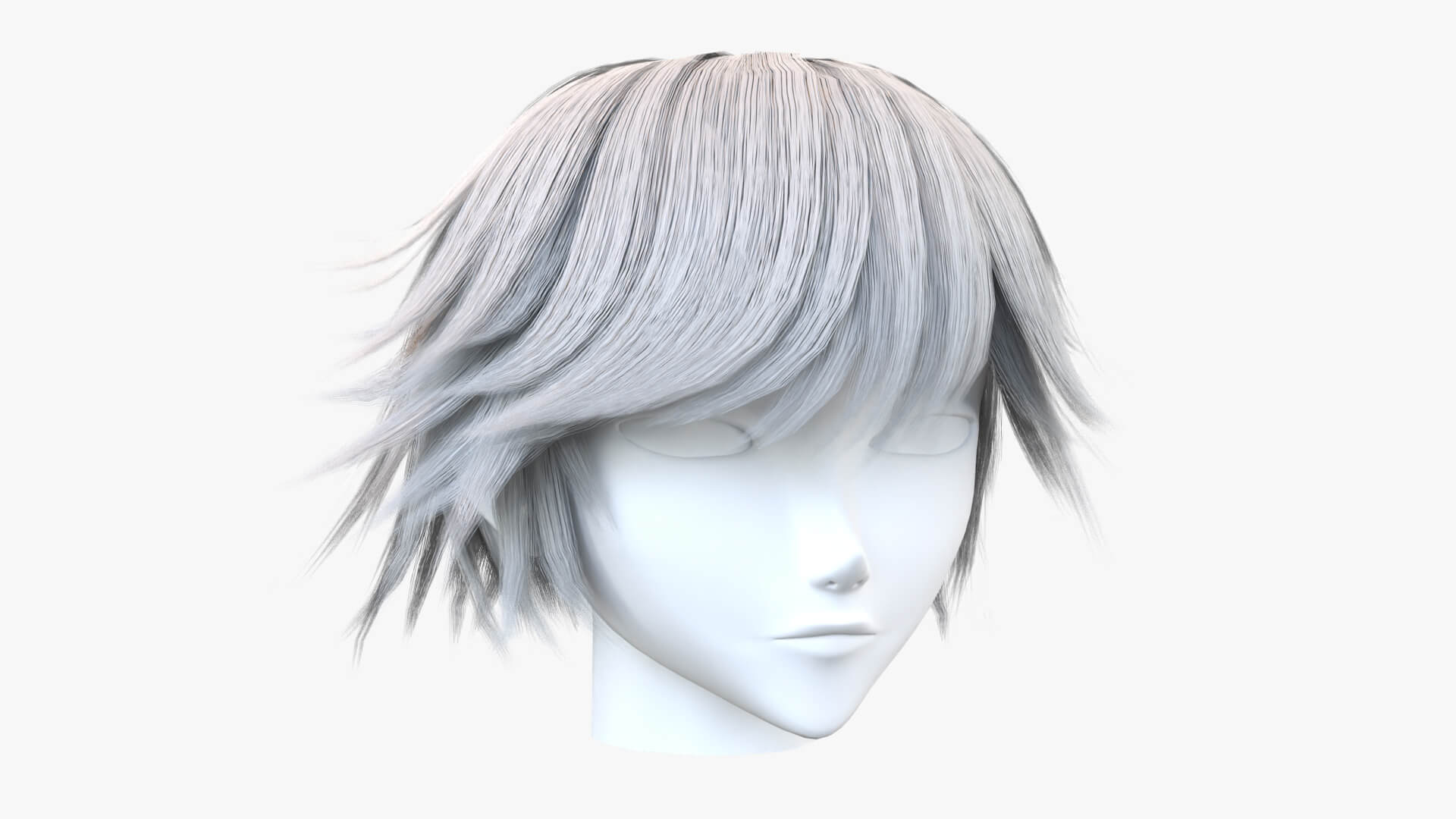 Styled Hair - 01 3D Model by VRTOON