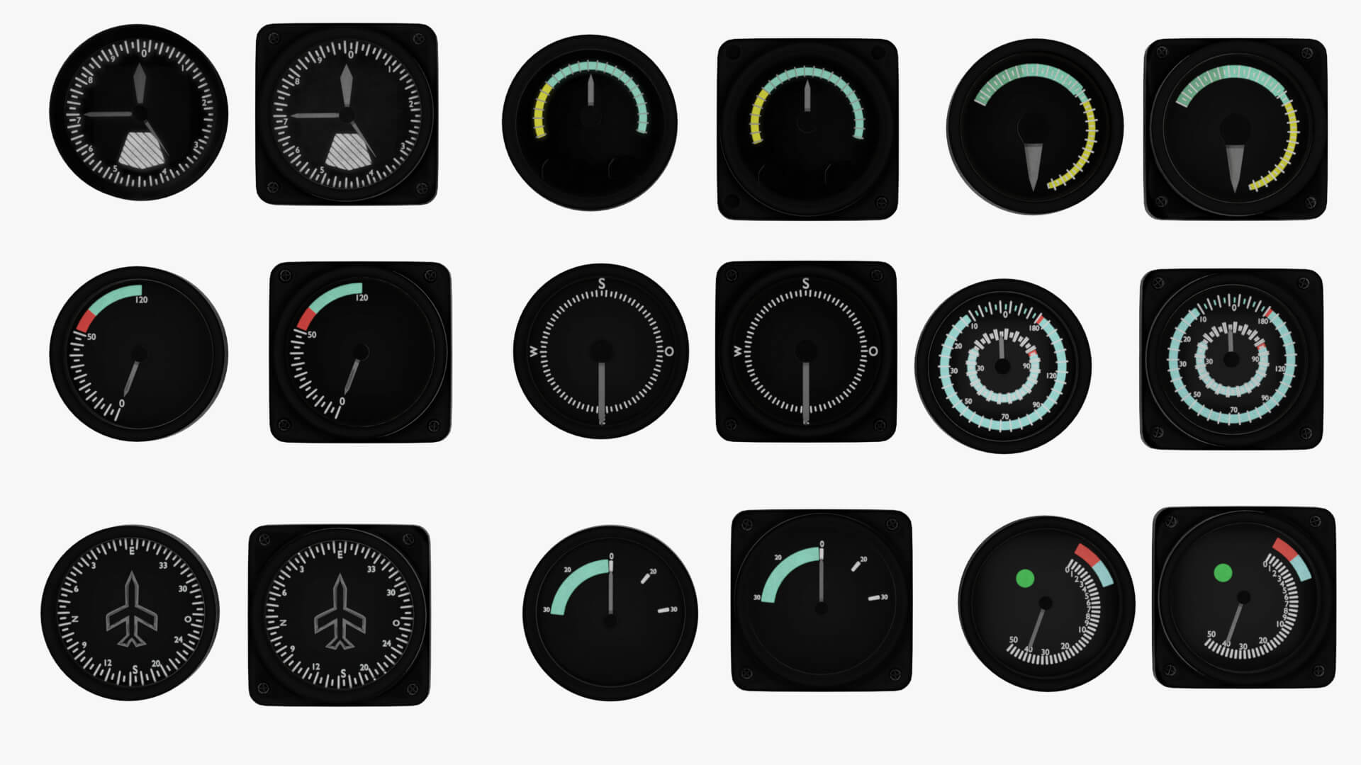 Low-Poly Realistic Tachometer for Cars and Aircraft 3D Model by VRTOON