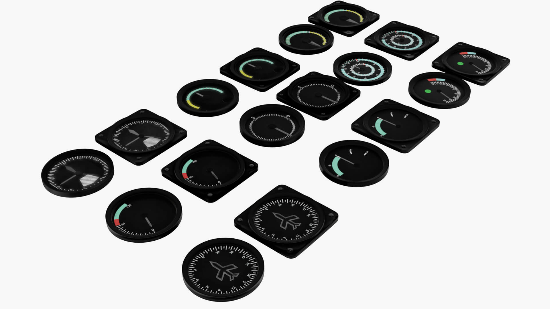 Low-Poly Realistic Tachometer for Cars and Aircraft 3D Model by VRTOON