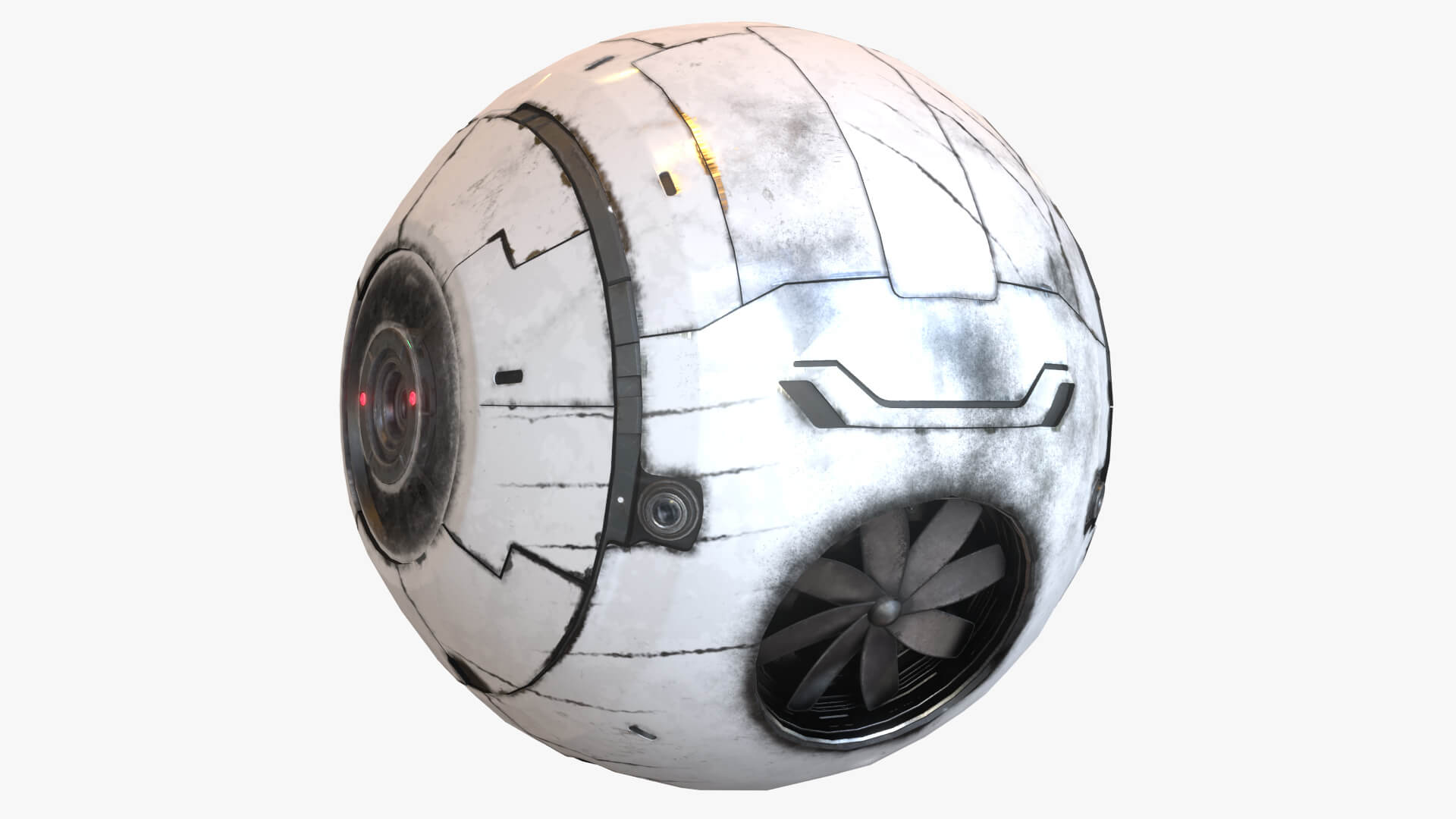 Mini Drone - Spherical Drone 3D Model by VRTOON