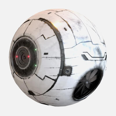 Mini Drone - Spherical Drone 3D Model by VRTOON