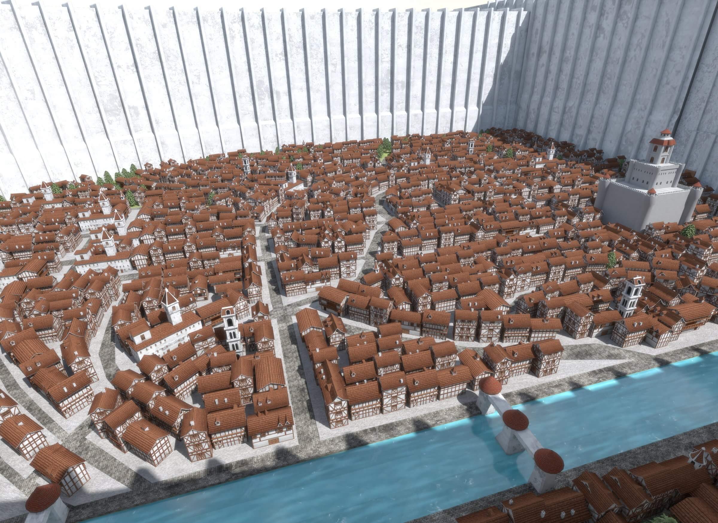 Ramparts - Attack on Titan 3D Model by VRTOON