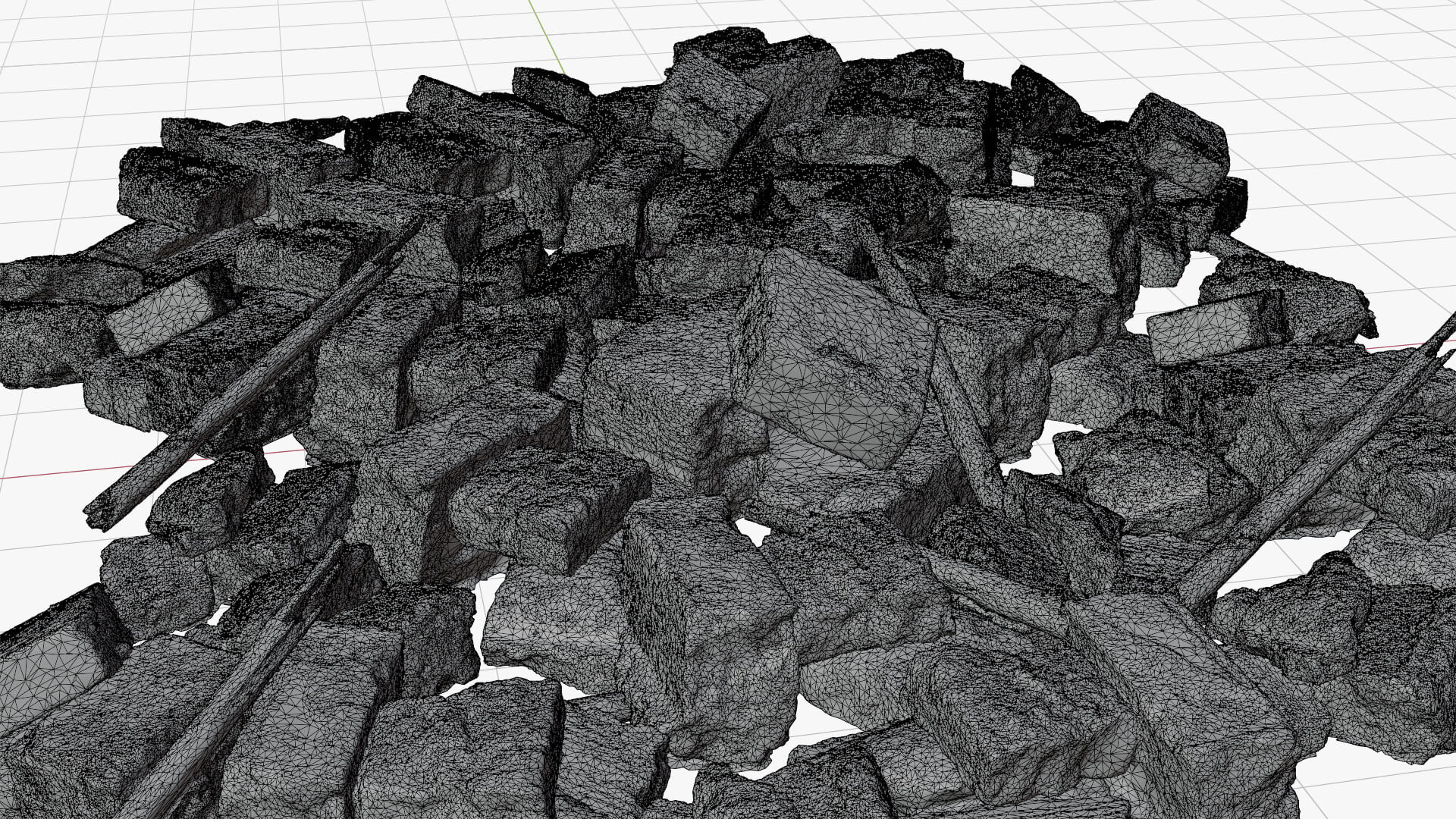 Scanned Construction Debris - 3D Model by VRTOON