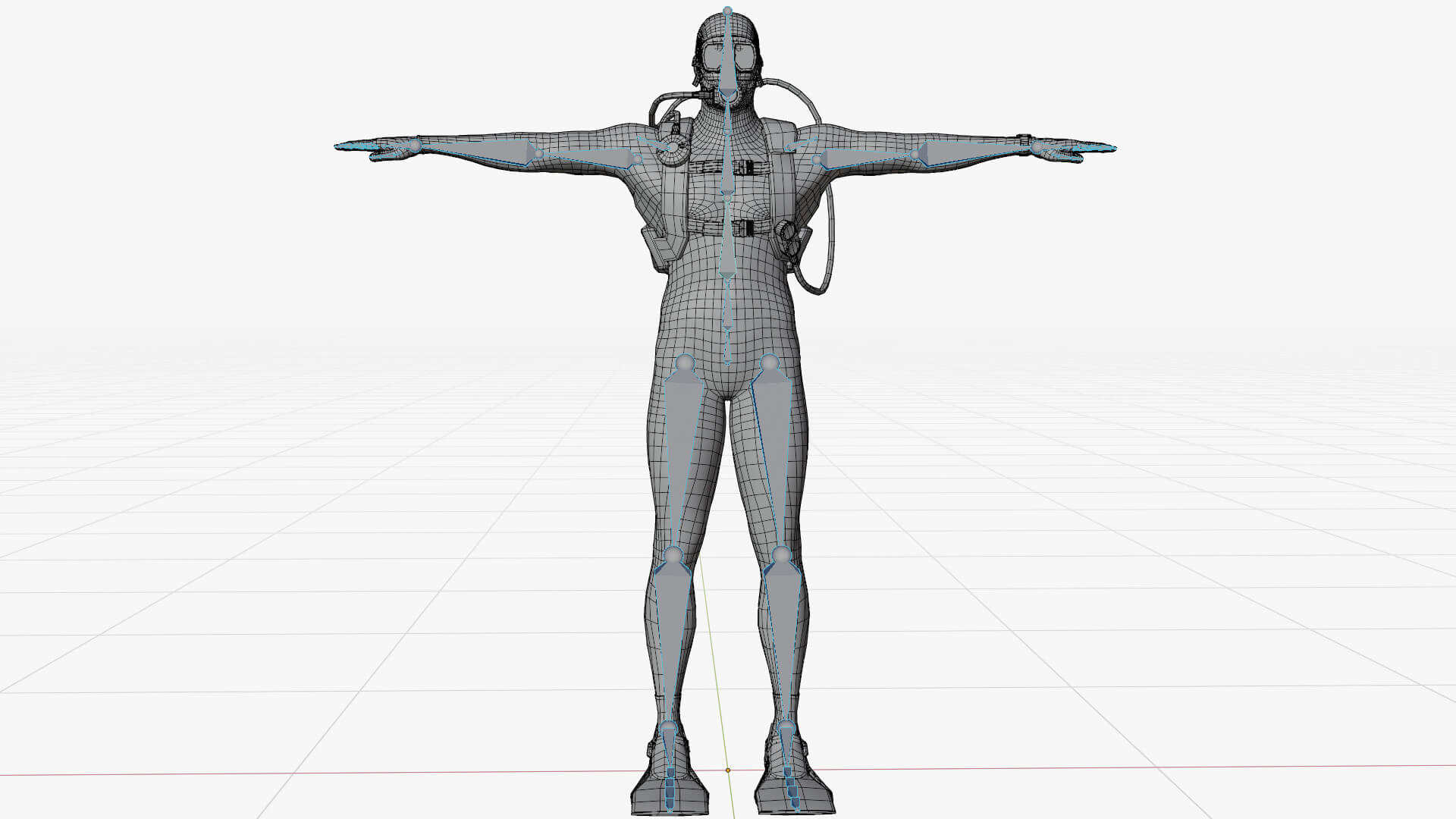 Scuba Diver - Diving Suit 3D Model by VRTOON