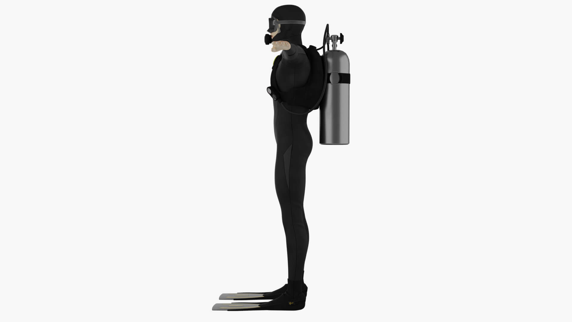 Scuba Diver - Diving Suit 3D Model by VRTOON