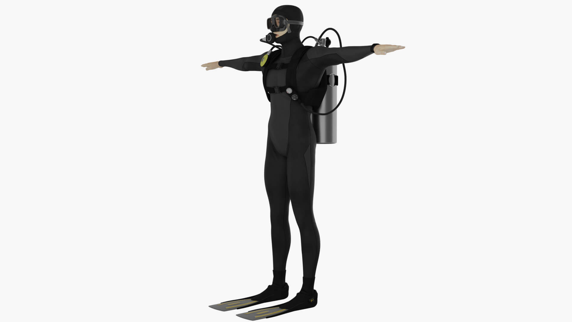 Scuba Diver - Diving Suit 3D Model by VRTOON