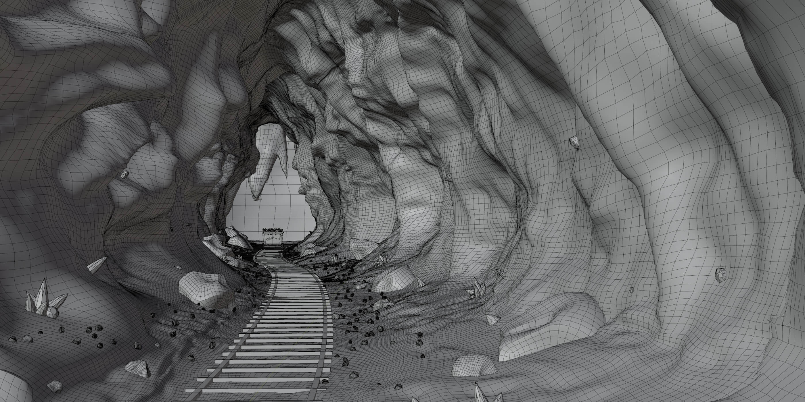 Stylized Cave for Anime and Cartoons - 3D Model by VRTOON