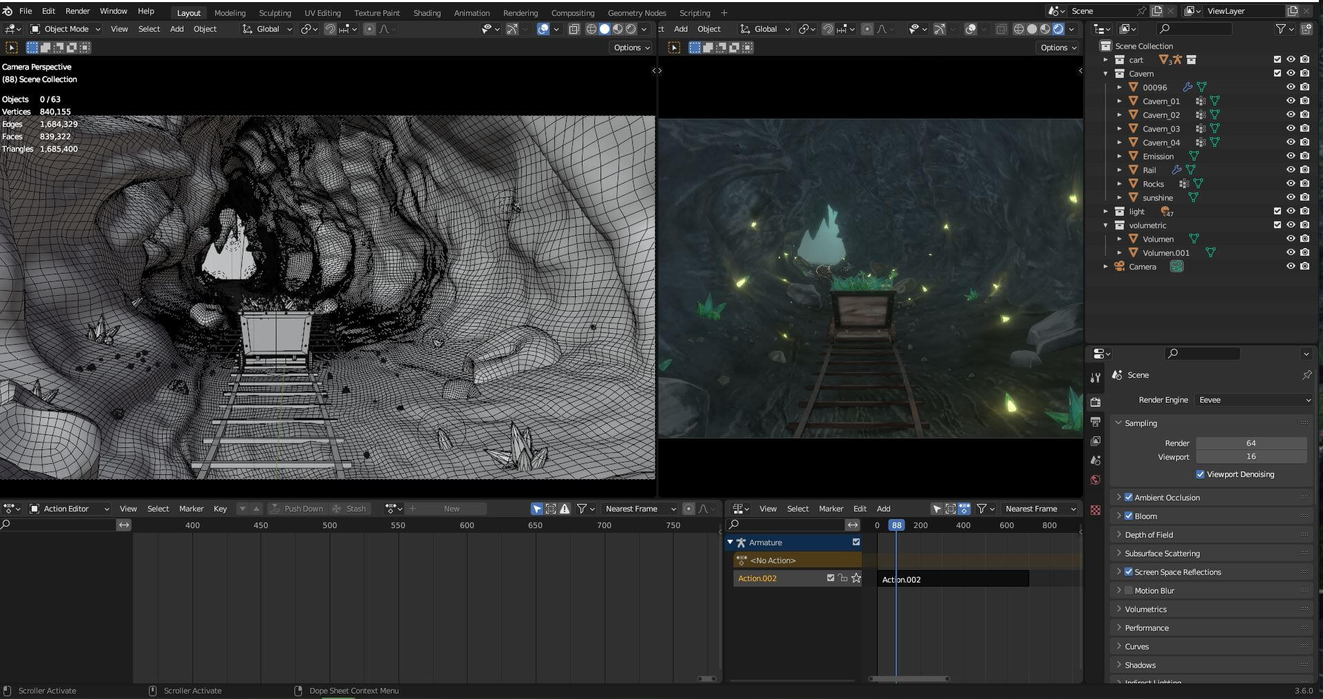 Stylized Cave for Anime and Cartoons - 3D Model by VRTOON