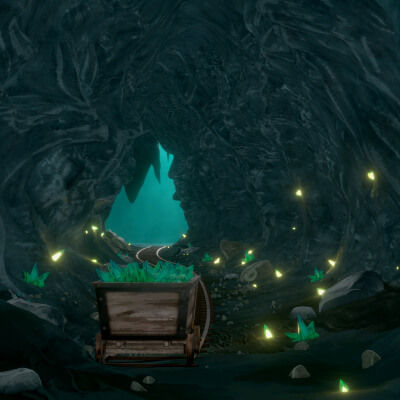 Stylized Cave for Anime and Cartoons - 3D Model by VRTOON