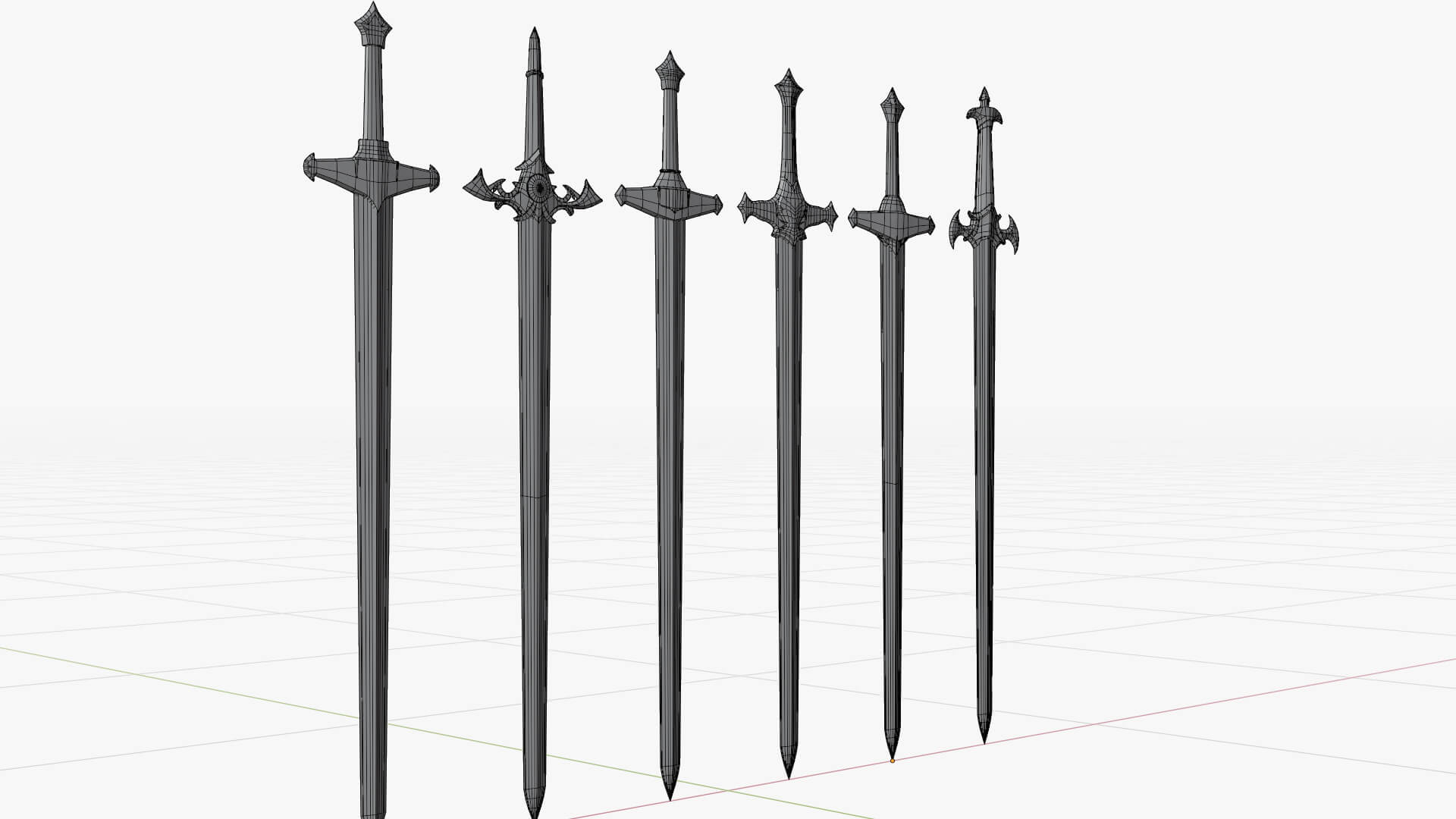 Sword Collection Low Poly - 3D Model by VRTOON
