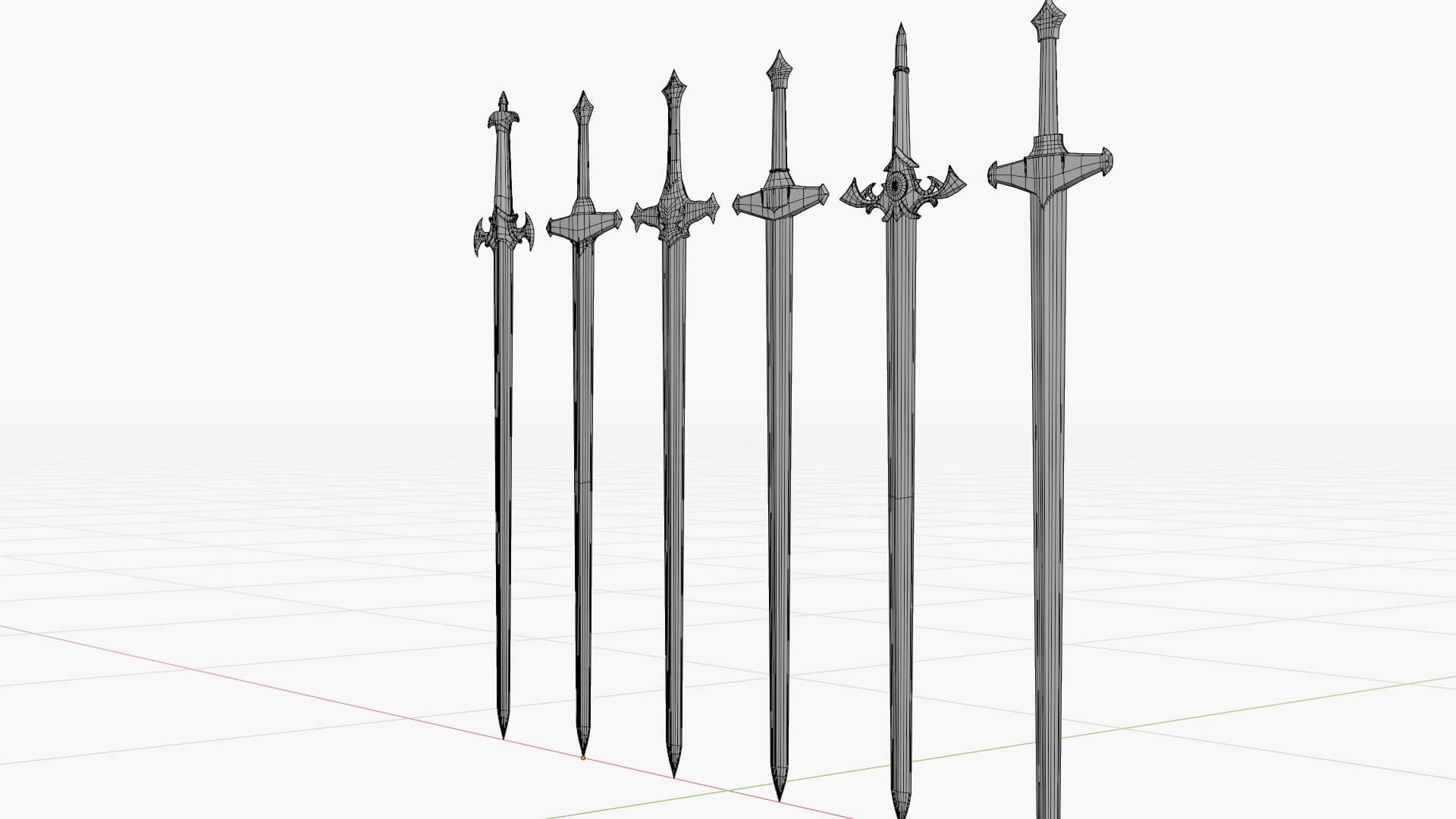 Sword Collection Low Poly - 3D Model by VRTOON