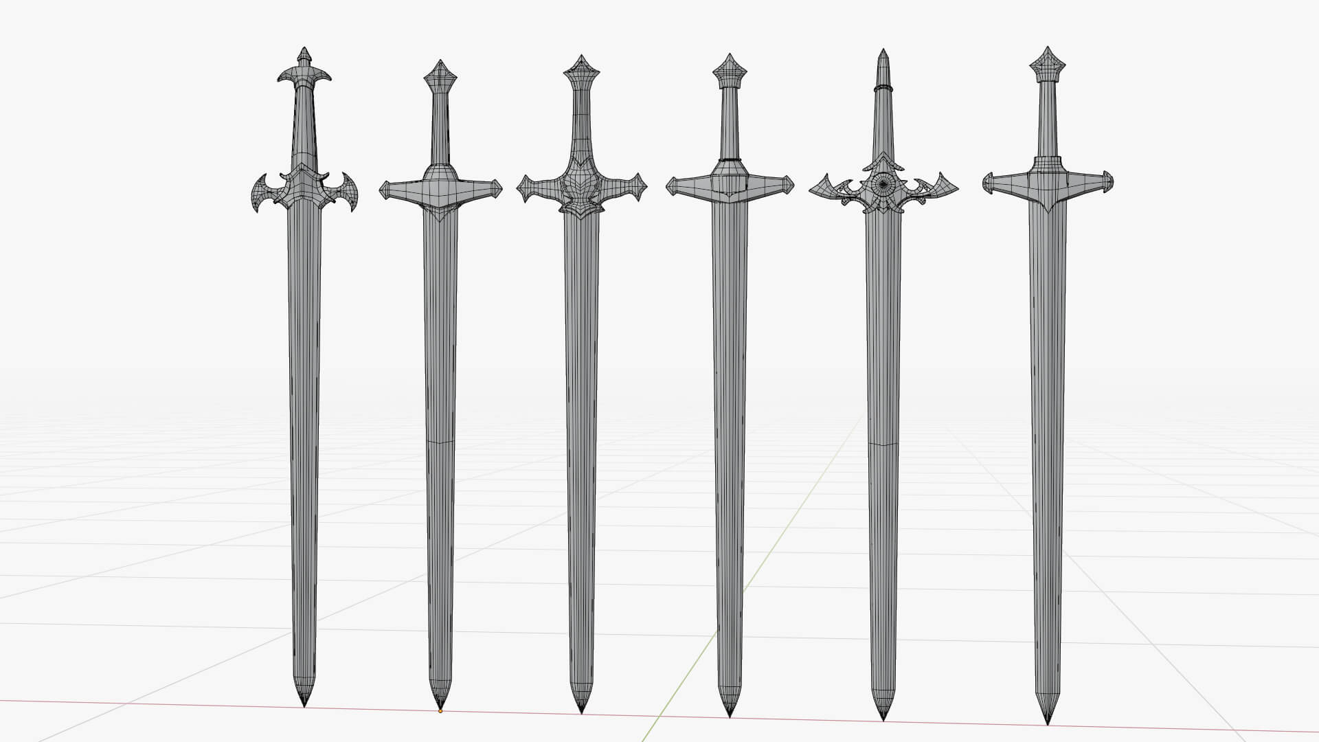 Sword Collection Low Poly - 3D Model by VRTOON