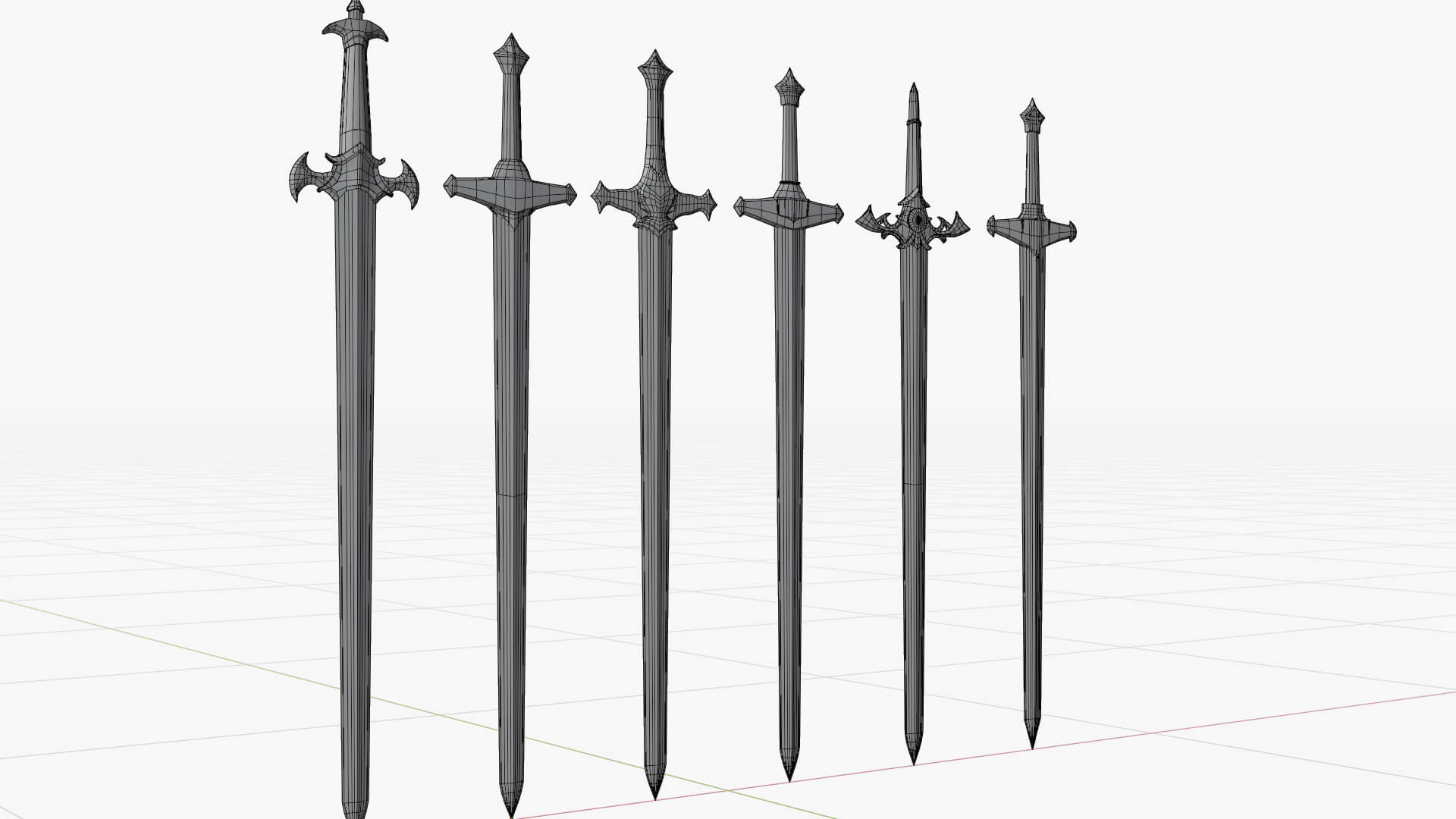 Sword Collection Low Poly - 3D Model by VRTOON