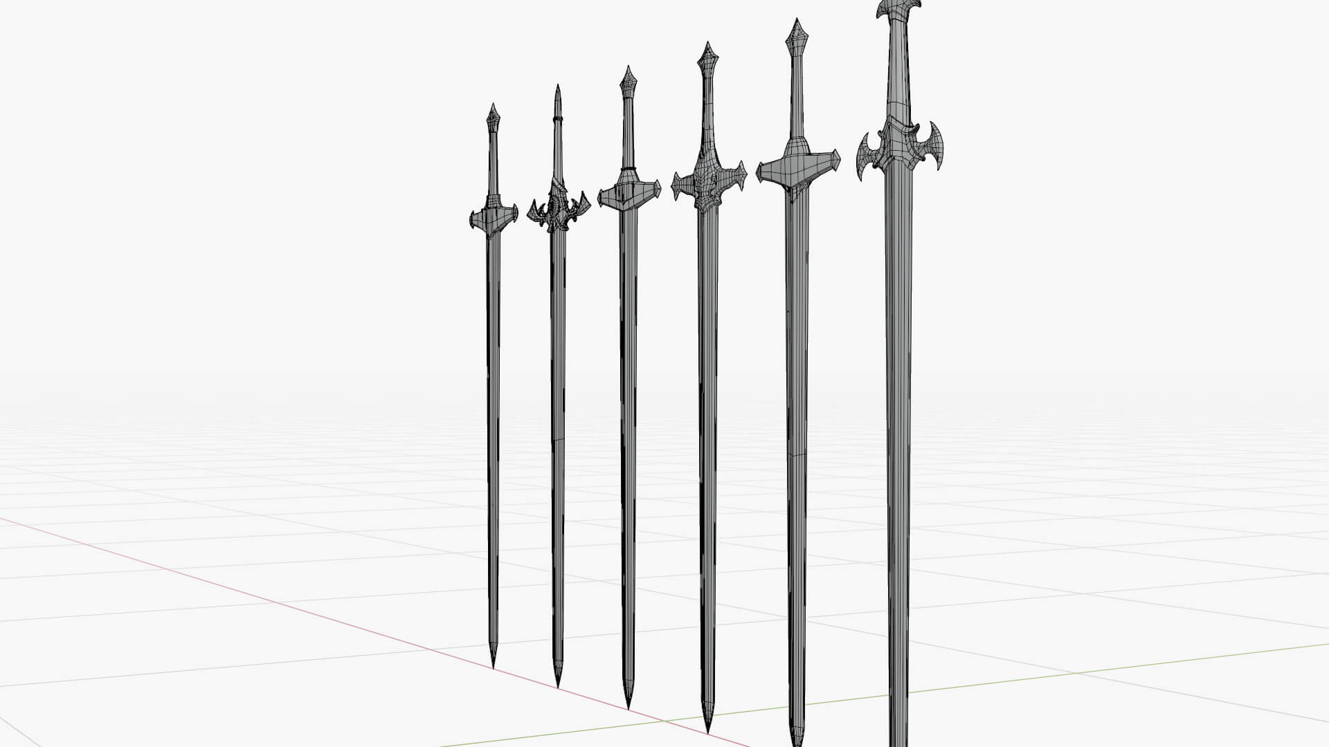 Sword Collection Low Poly - 3D Model by VRTOON