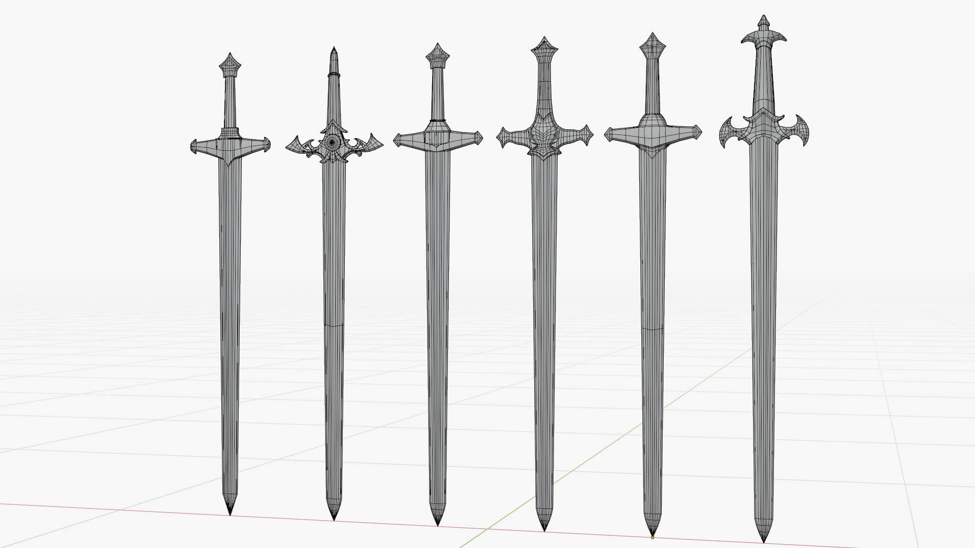 Sword Collection Low Poly - 3D Model by VRTOON