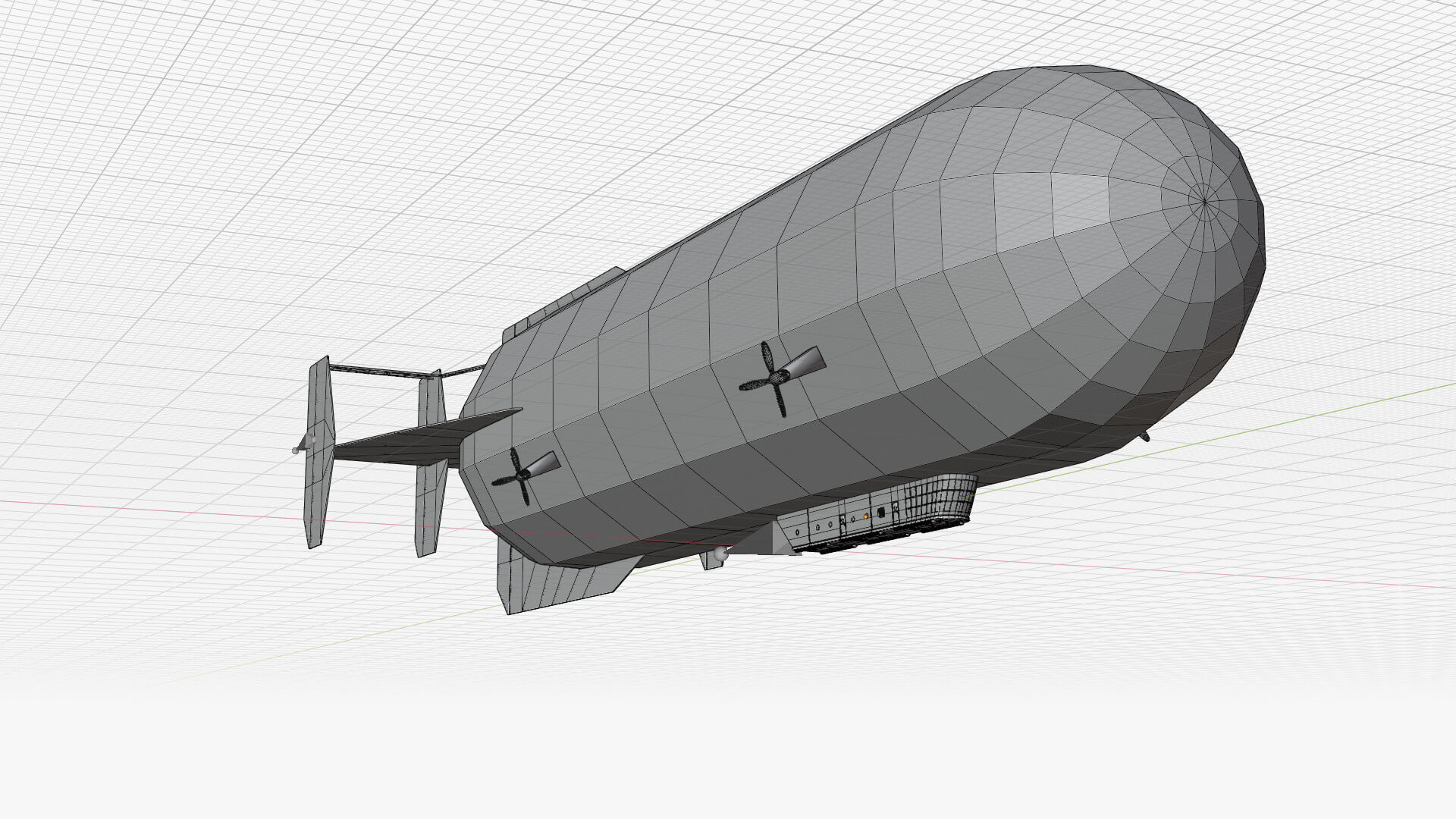Zeppelin Airship - 3D Model by VRTOON