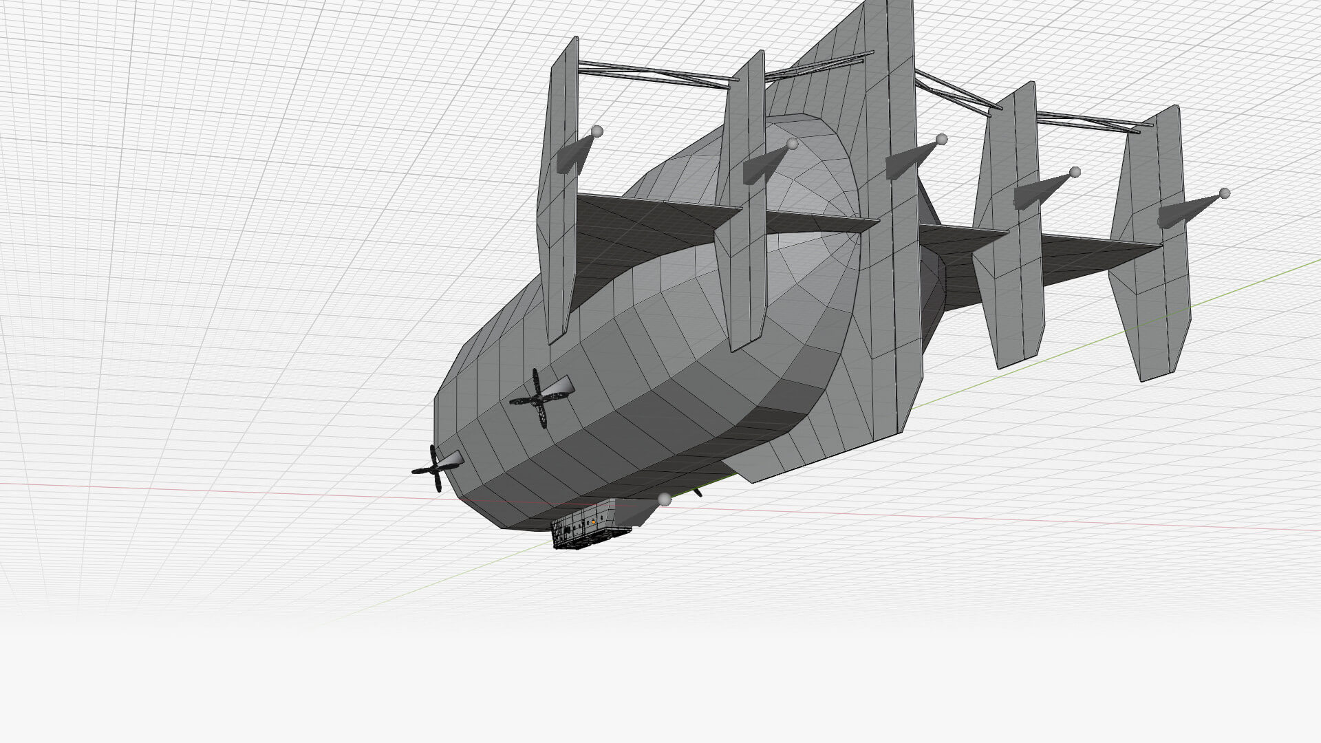 Zeppelin Airship - 3D Model by VRTOON