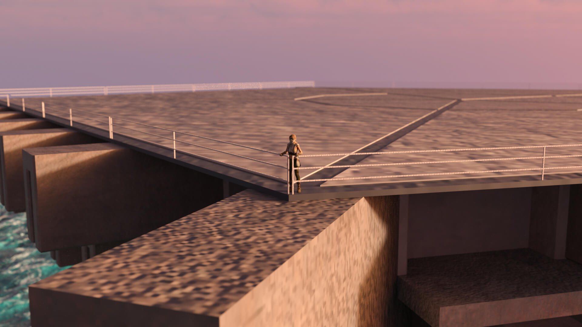 Scifi Landing Pad WIP 3D Render, Digital Art by VulcanStarDrives