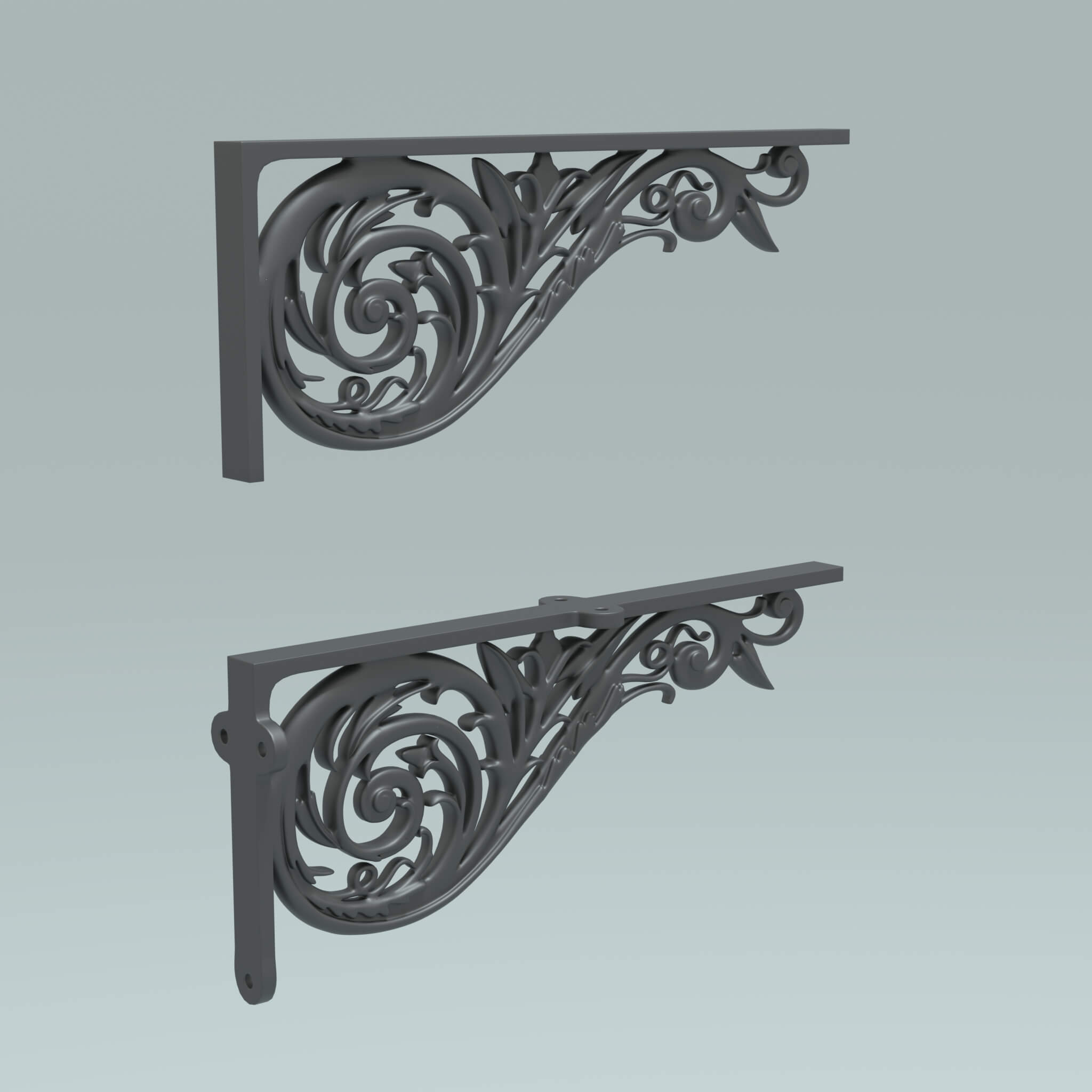 Printable Decorative Bracket - 3D Model by vvoitec