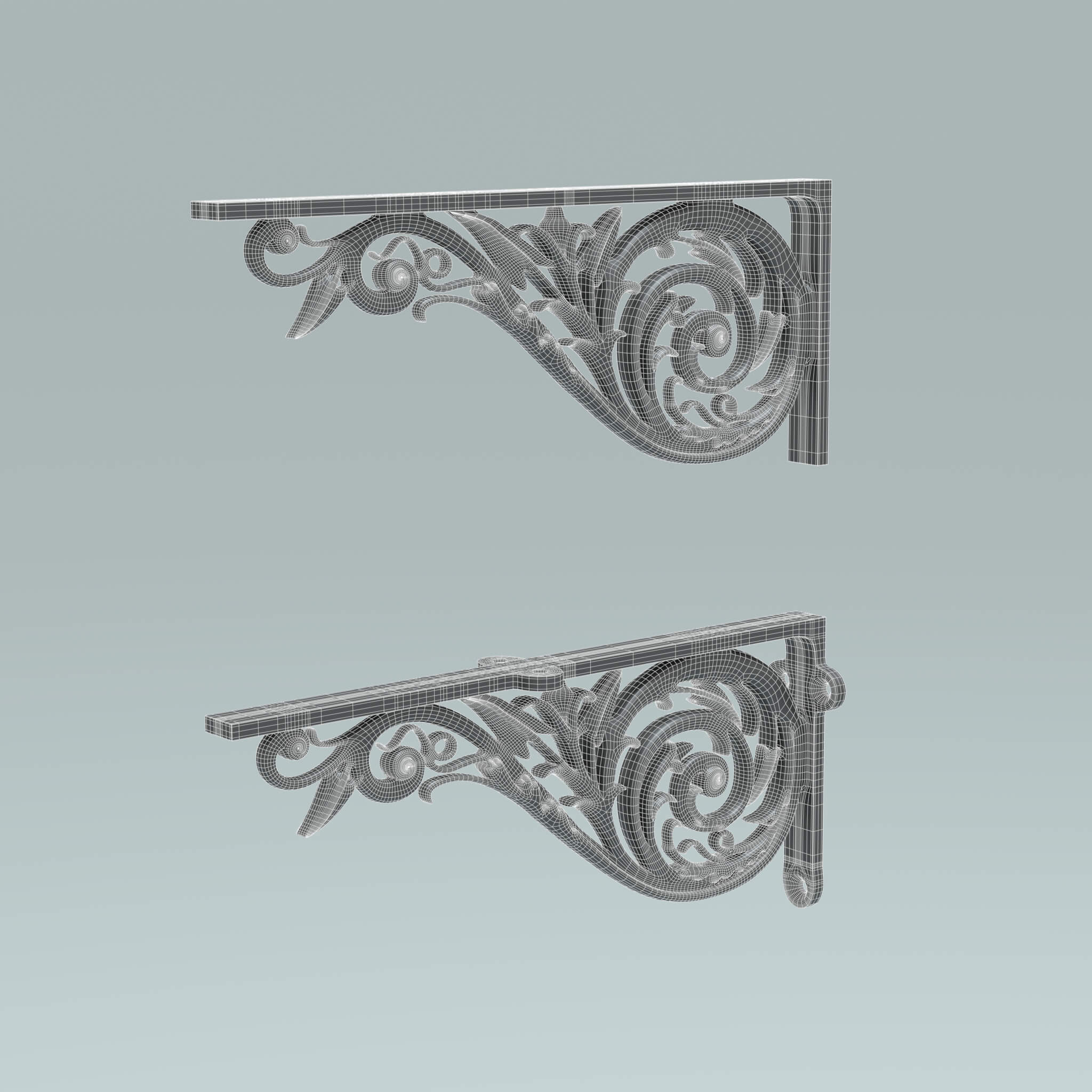 Printable Decorative Bracket - 3D Model by vvoitec
