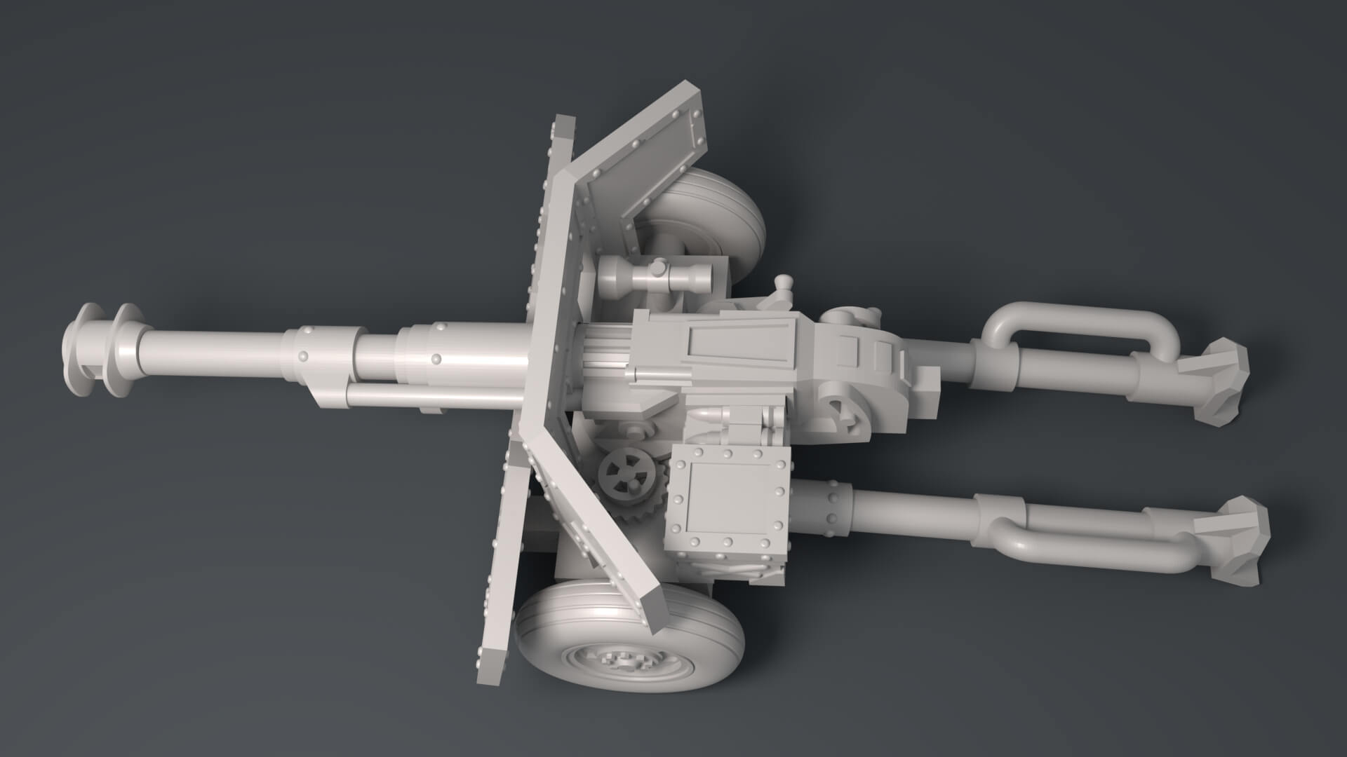 Stylized Automatic Cannon - 3D Model by vvoitec