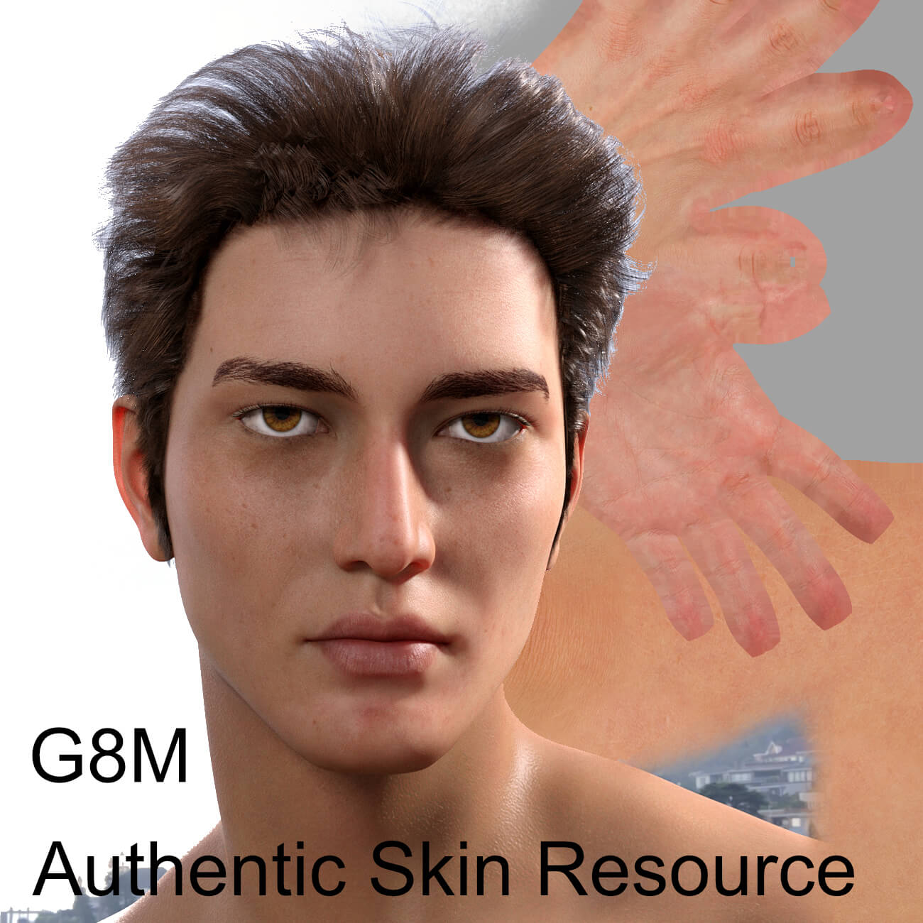 Authentic Skin Texture Merchant Resource for G8M - Daz Content by Vyusur