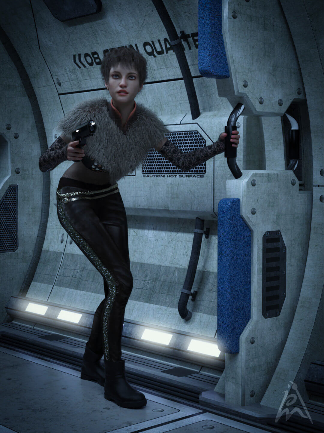 Kora Original Figure With Hair and Outfit for G8F - Daz Content by Vyusur