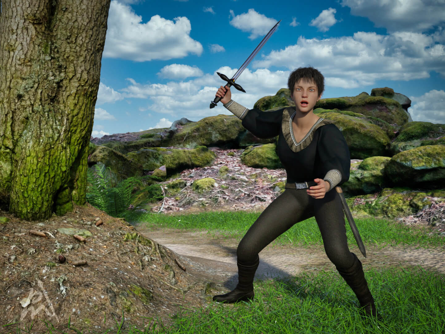 Kora Original Figure With Hair and Outfit for G8F - Daz Content by Vyusur