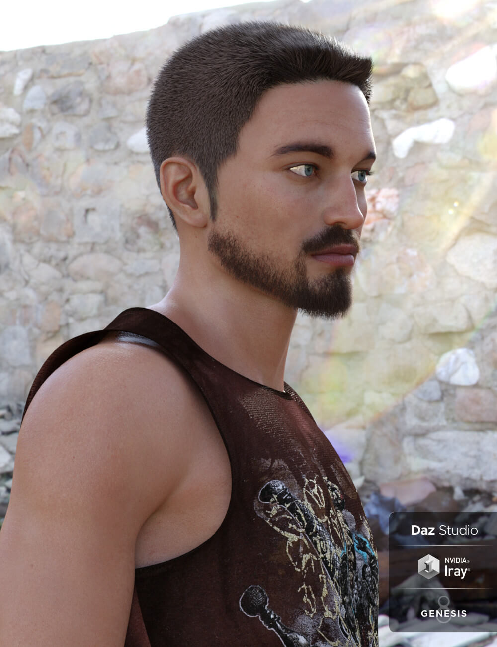 Thorn Hair for Genesis 8 and 8.1 Male - Daz Content by Vyusur