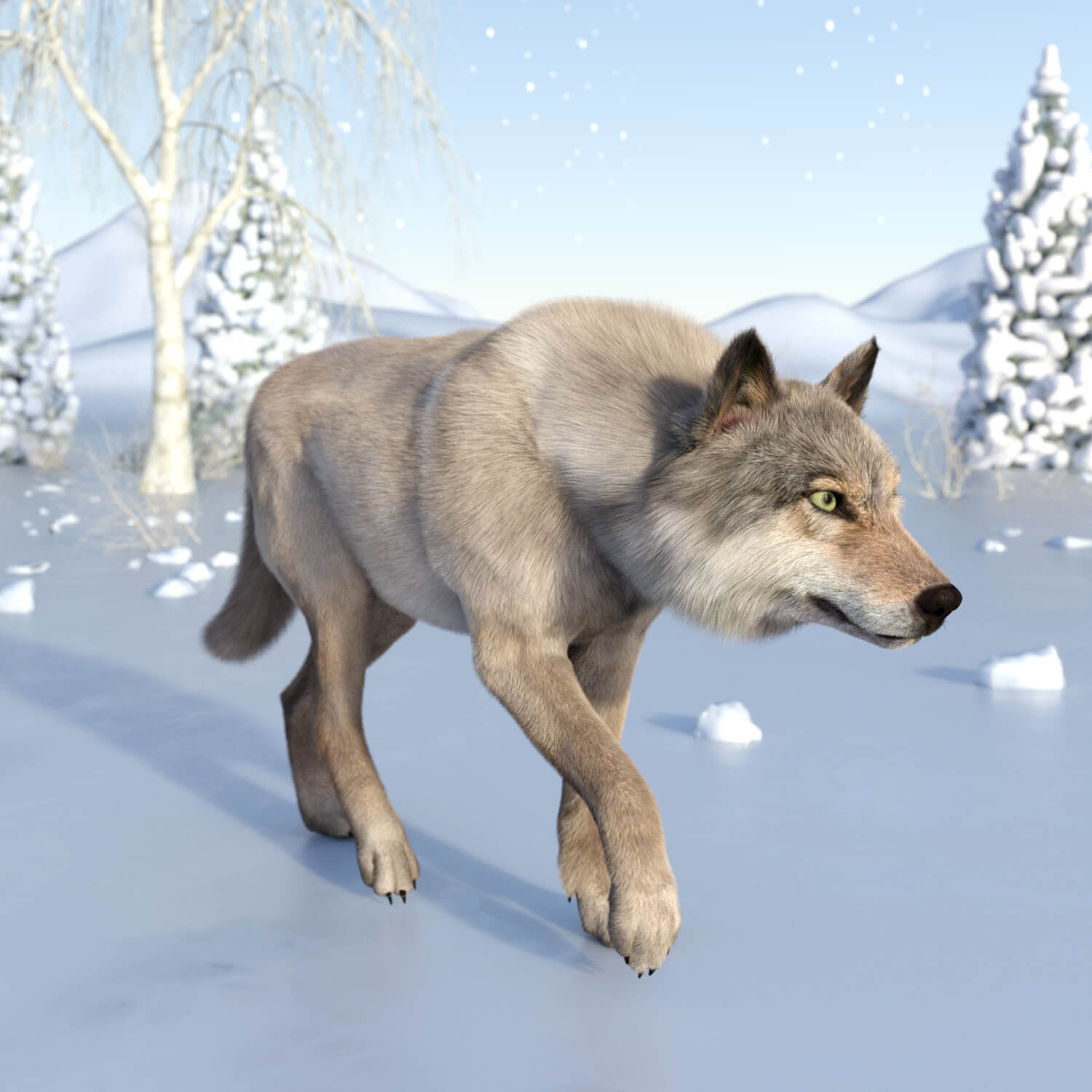 Wolf Standalone Figure - Daz Content by Vyusur