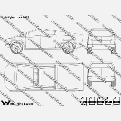 Tesla Model 3 Perfomance 2024 blueprint - Stock Image by W modeling ...
