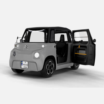 Citroën Ami 2020 3D Model HQ Interior by W modeling studio