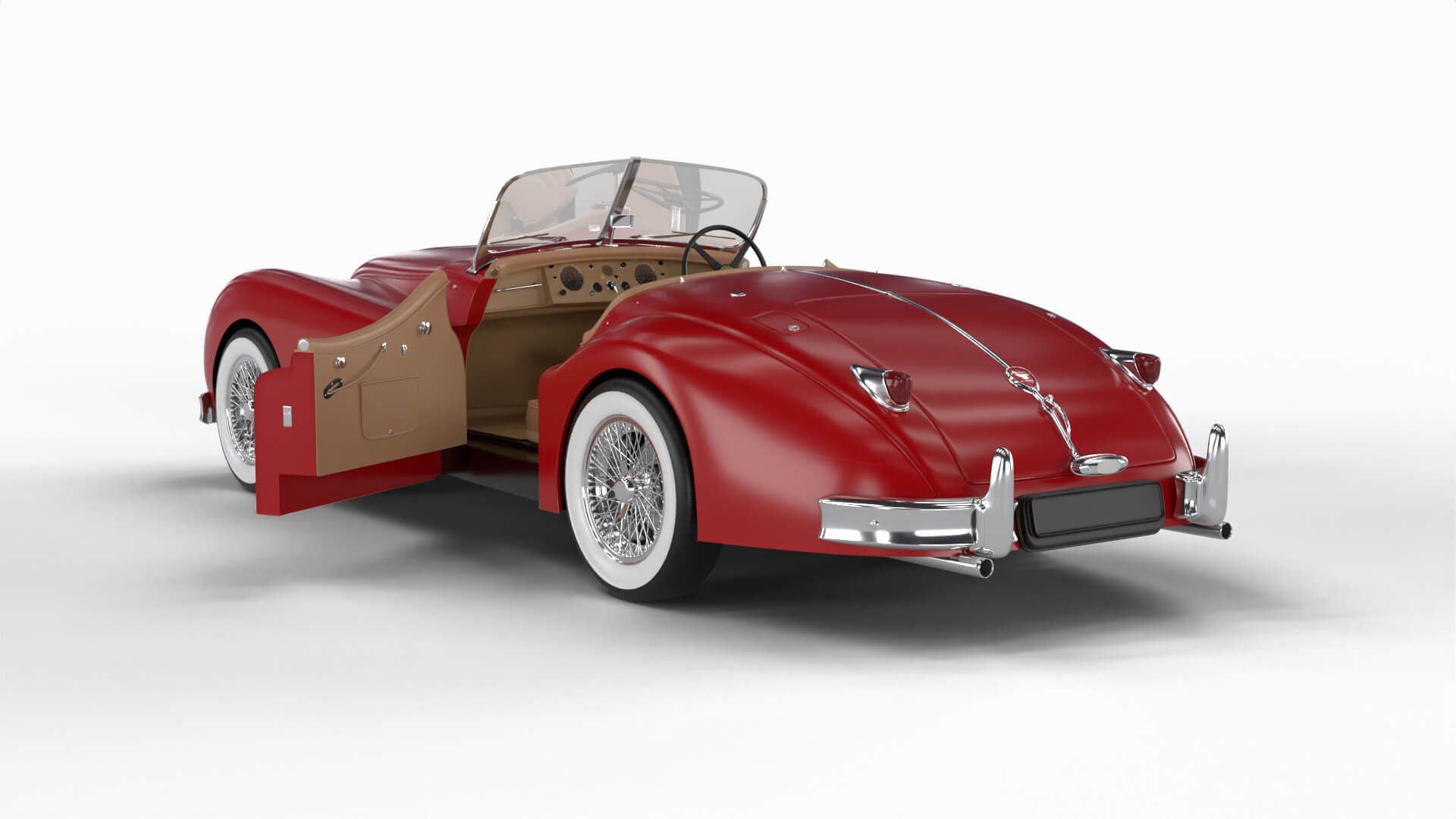 Jaguar XK140 1954 HQ Interior - 3D Model by W modeling studio