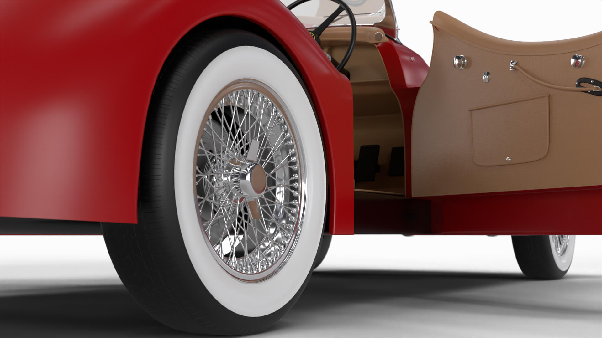 Jaguar XK140 1954 HQ Interior - 3D Model by W modeling studio