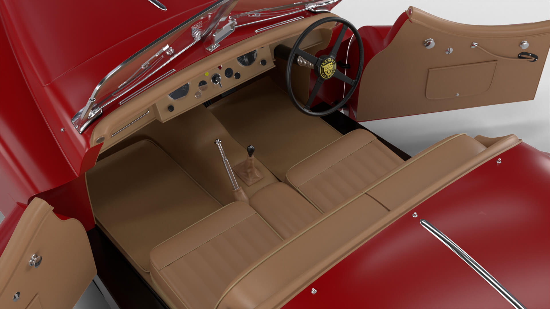 Jaguar XK140 1954 HQ Interior - 3D Model by W modeling studio