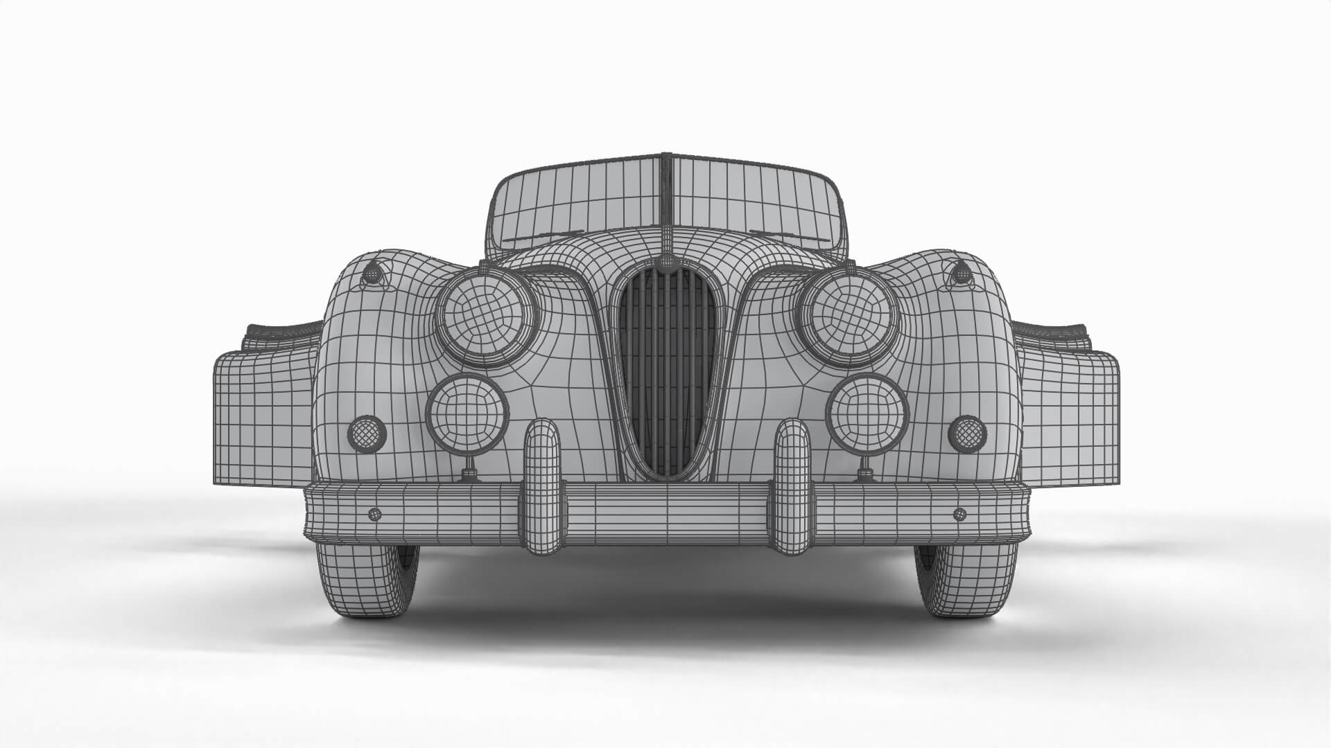 Jaguar XK140 1954 HQ Interior - 3D Model by W modeling studio