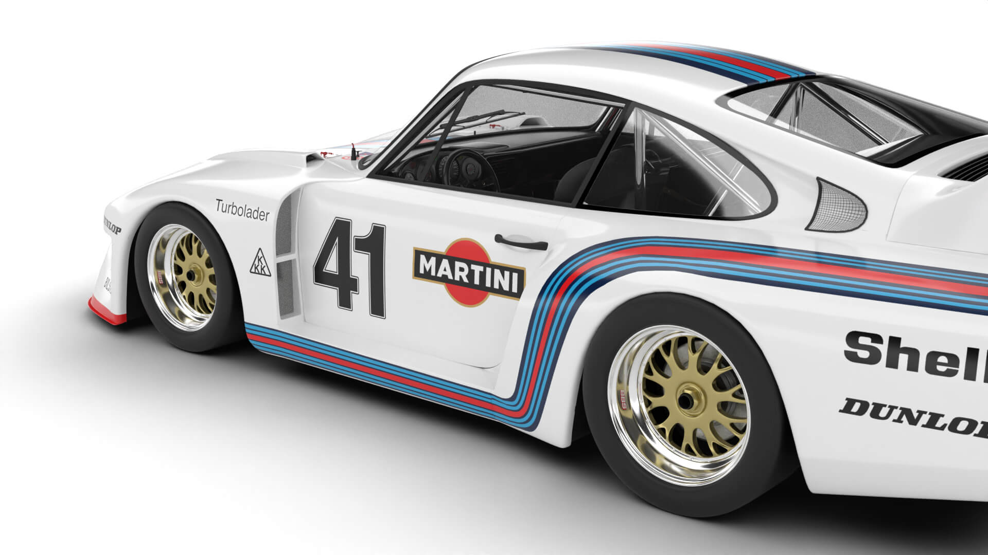 Porsche 935 1977 Martini Racing 3d model 3D model by W modeling studio
