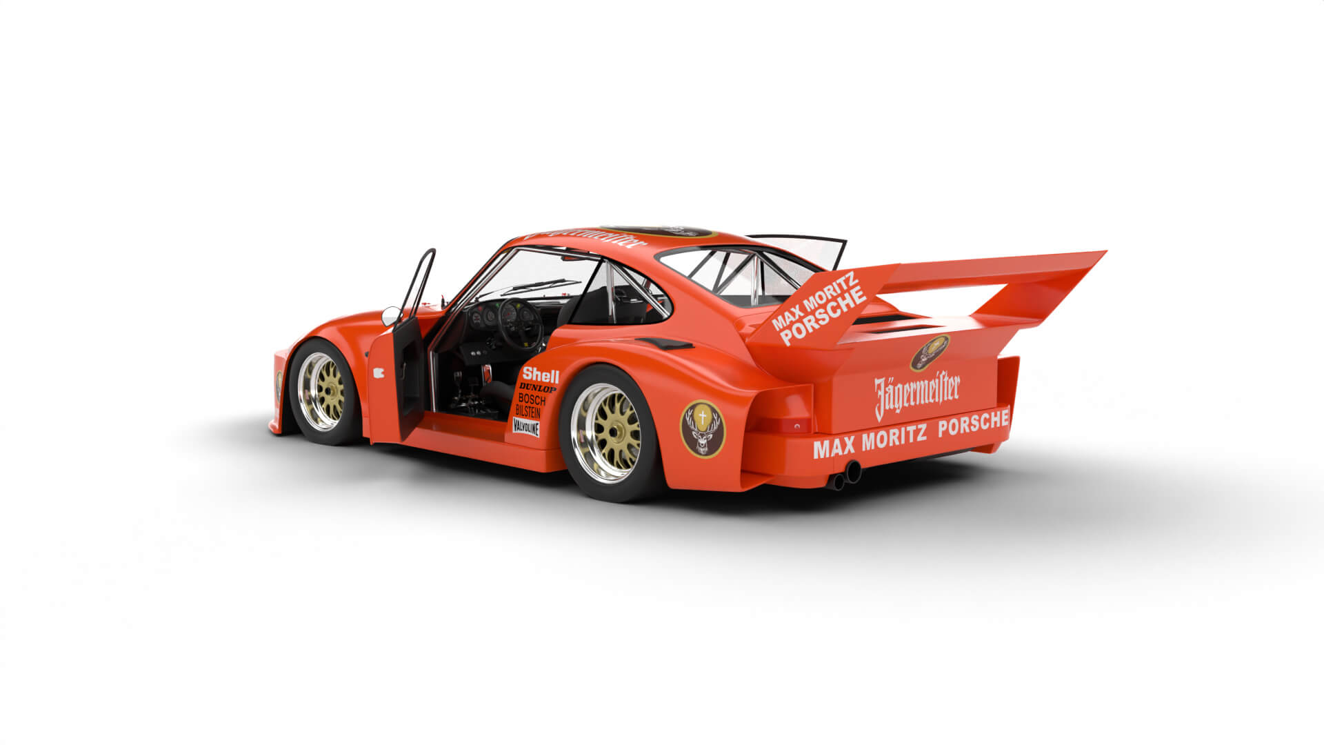 Porsche 935\77 1977 #52 Jagermeister Racing HQ Interior - 3D Model by W modeling studio