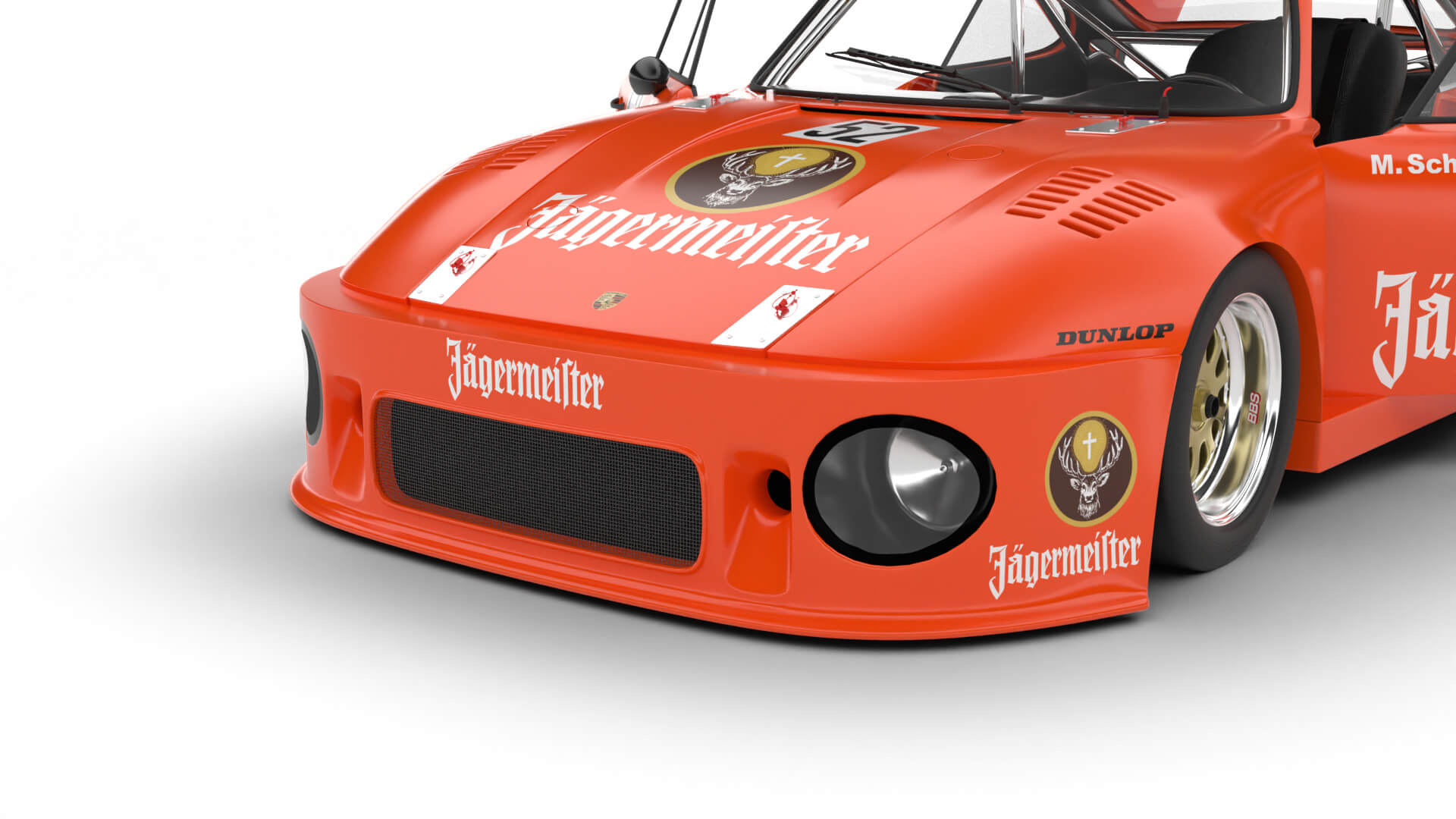 Porsche 935\77 1977 #52 Jagermeister Racing HQ Interior - 3D Model by W modeling studio
