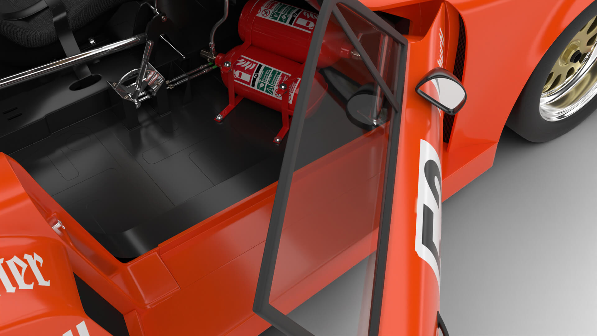 Porsche 935\77 1977 #52 Jagermeister Racing HQ Interior - 3D Model by W modeling studio