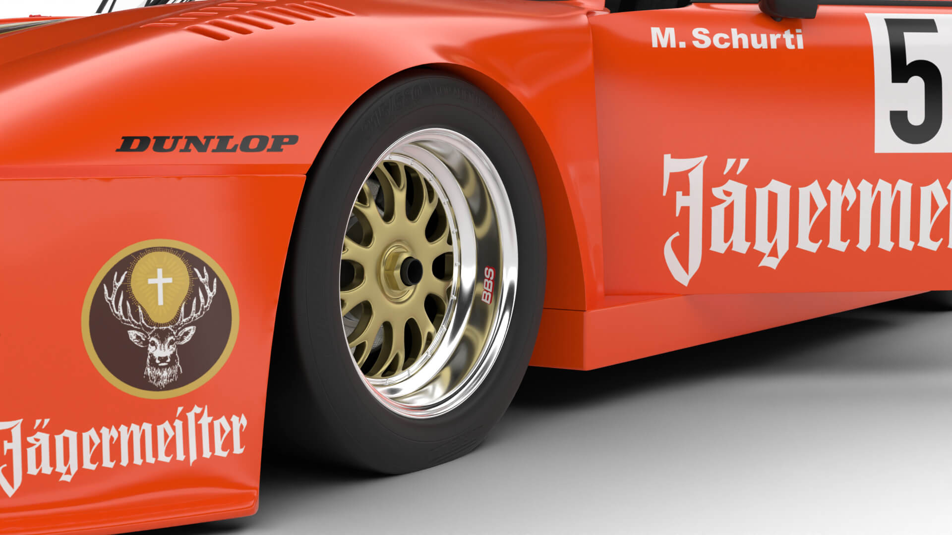 Porsche 935\77 1977 #52 Jagermeister Racing HQ Interior - 3D Model by W modeling studio