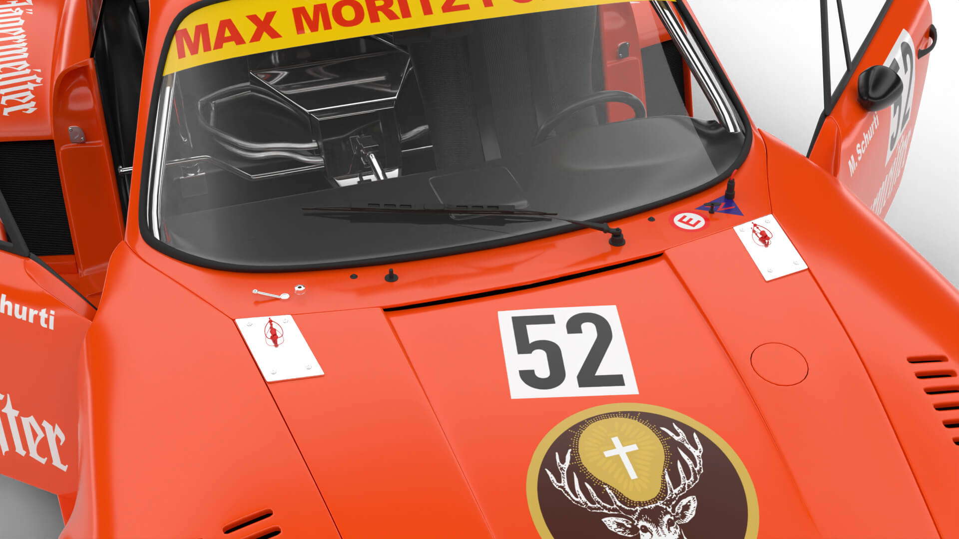 Porsche 935\77 1977 #52 Jagermeister Racing HQ Interior - 3D Model by W ...